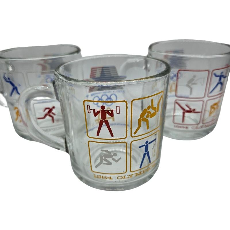 1984 Mcdonald's Olympic Glass Mugs Set