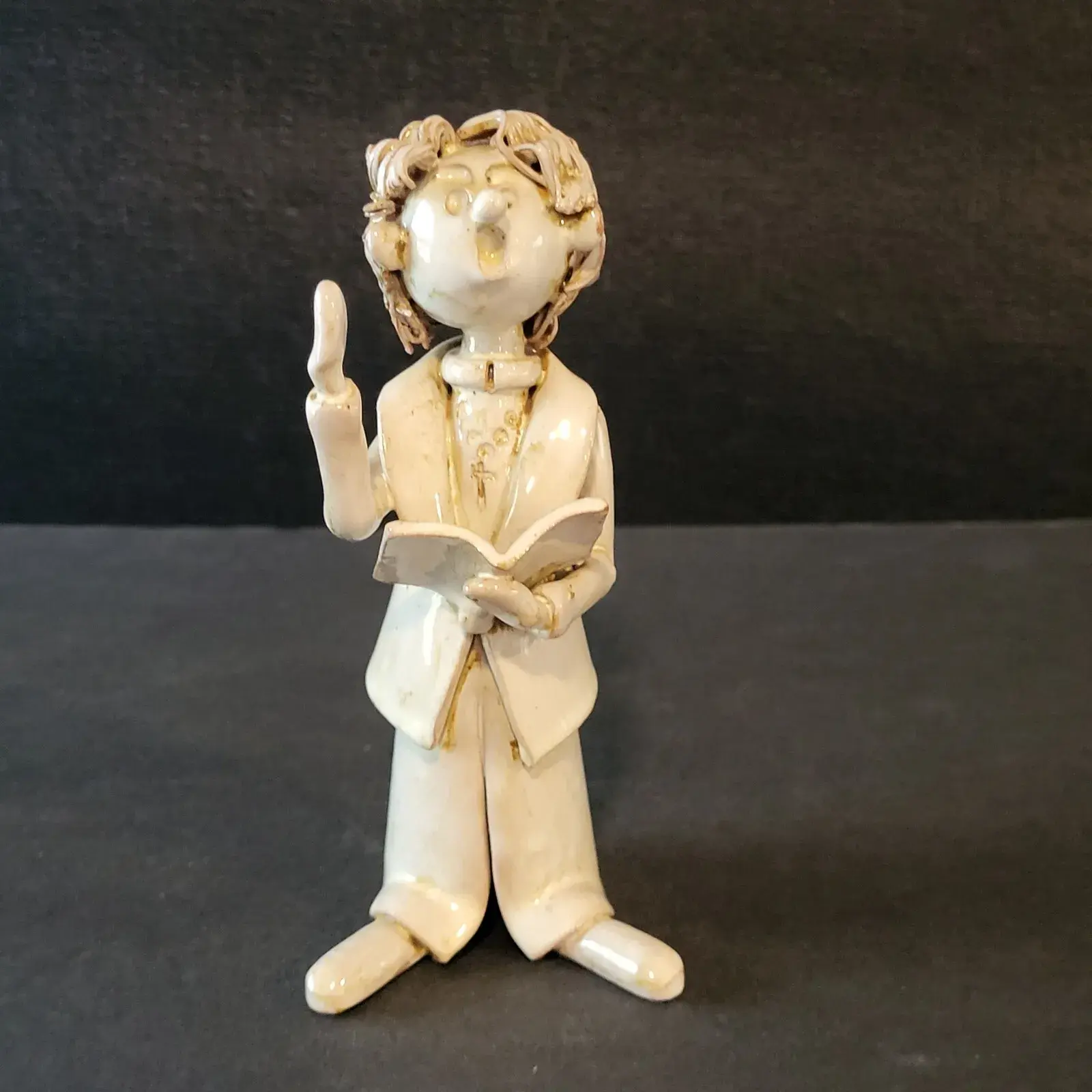 Dino Bencini Pottery Priest Preacher Pastor - Italy