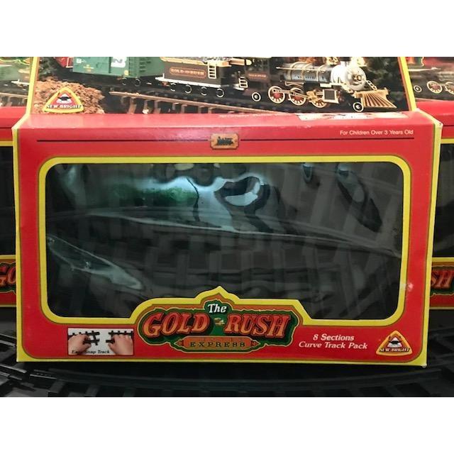 NEW BRIGHT "THE GOLD RUSH EXPRESS" No 180 CURVED TRACK PACK, 8 SECTIONS ...