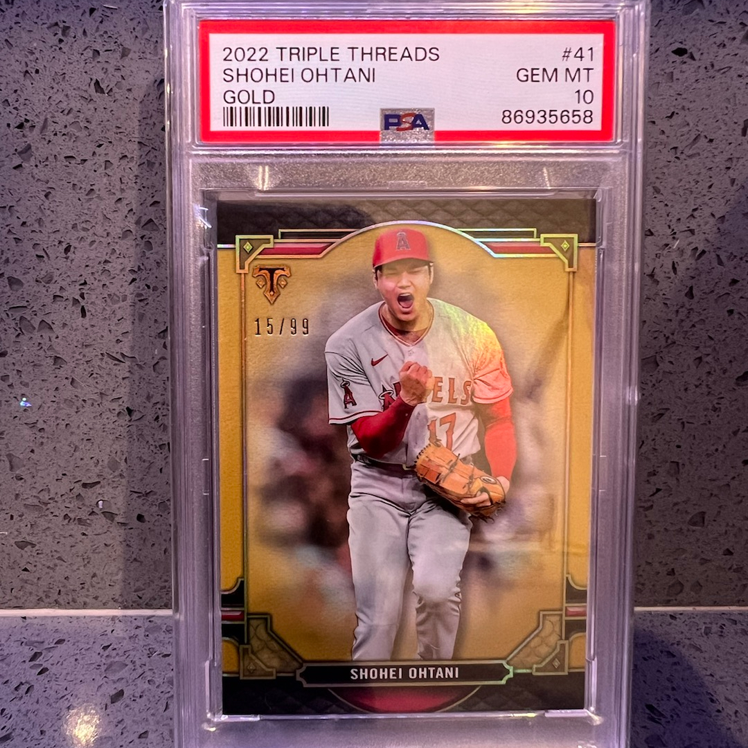2022 Triple Threads Shohei Ohtani Gold /99 PSA 10 Los Angeles Angels