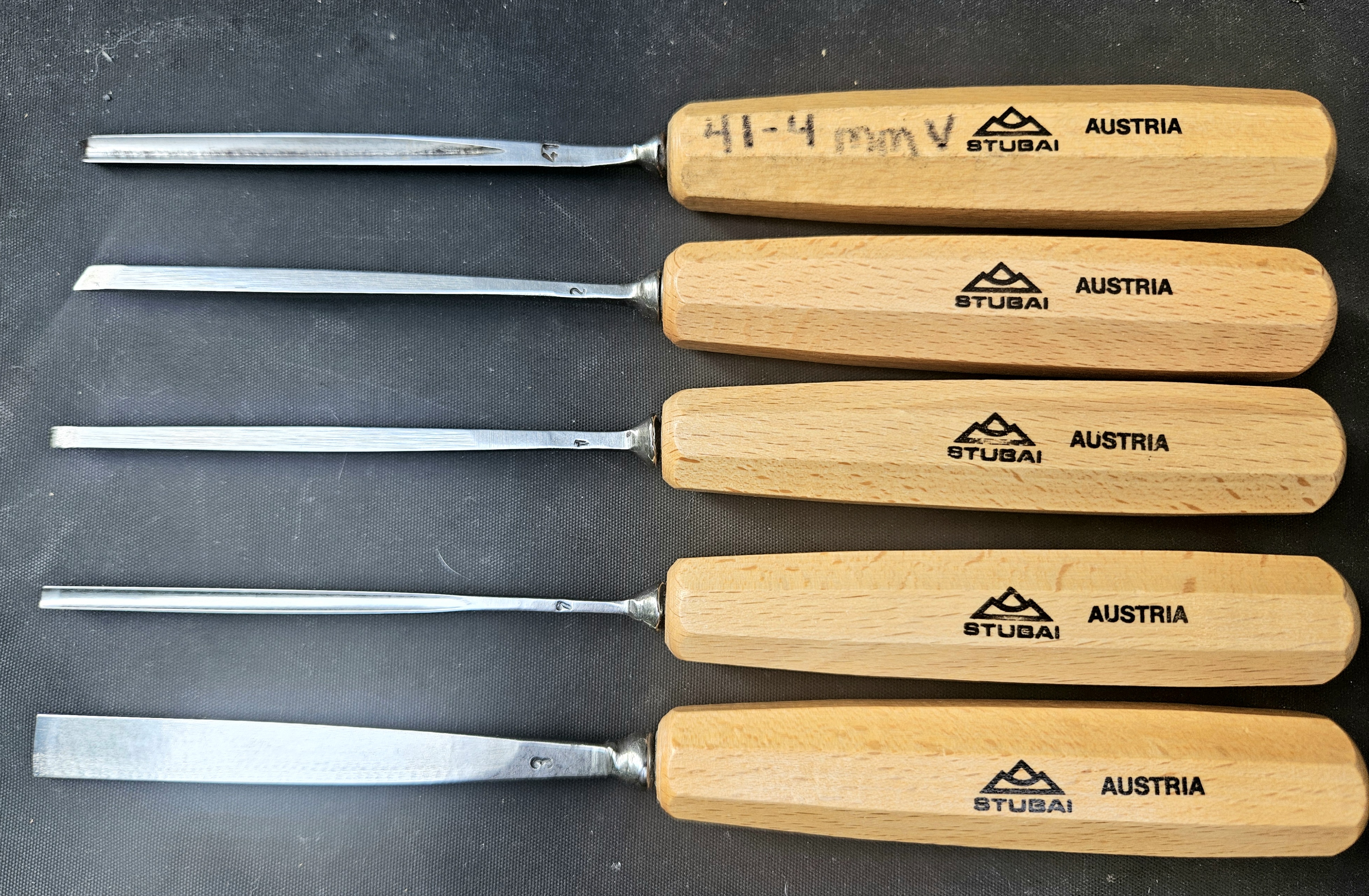 Stubai carving set of 5 tools