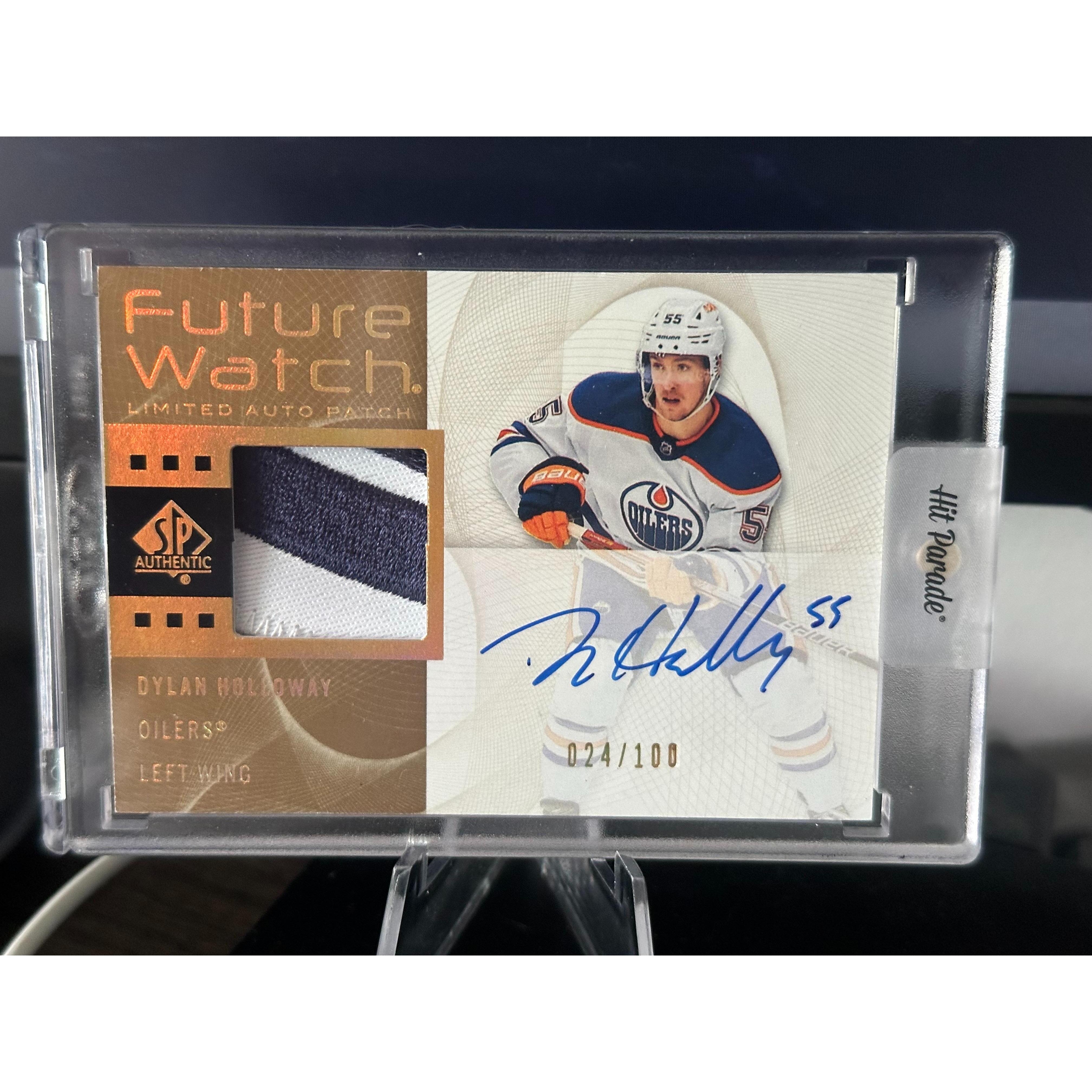 2022-23 SP Authentic Dylan Holloway Retro Future Watch Auto Double ...