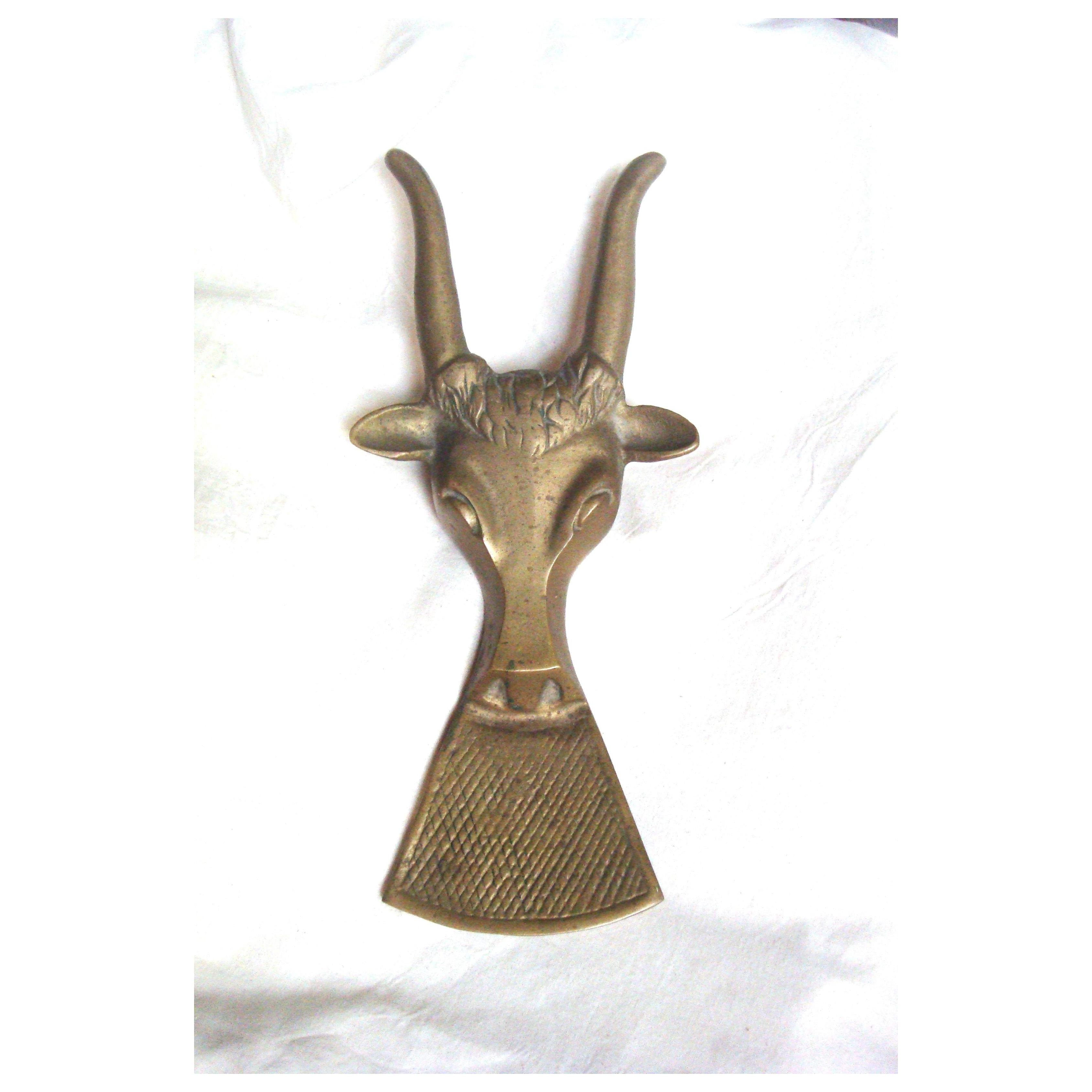 Brass Longhorn Bull Western Boot Jack Unisex Cowboy