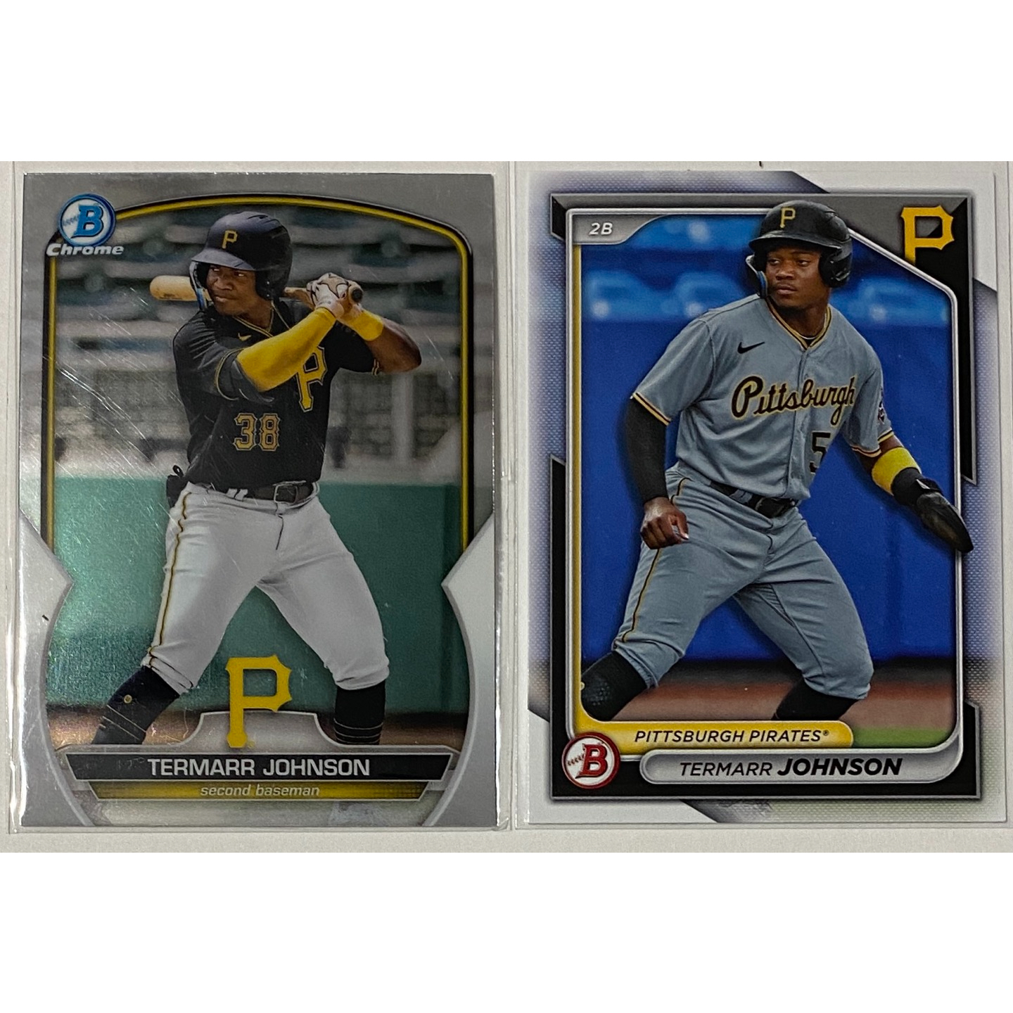 Termarr Johnson Bowman 2-card Lot Pittsburgh Pirates- Free Shipping
