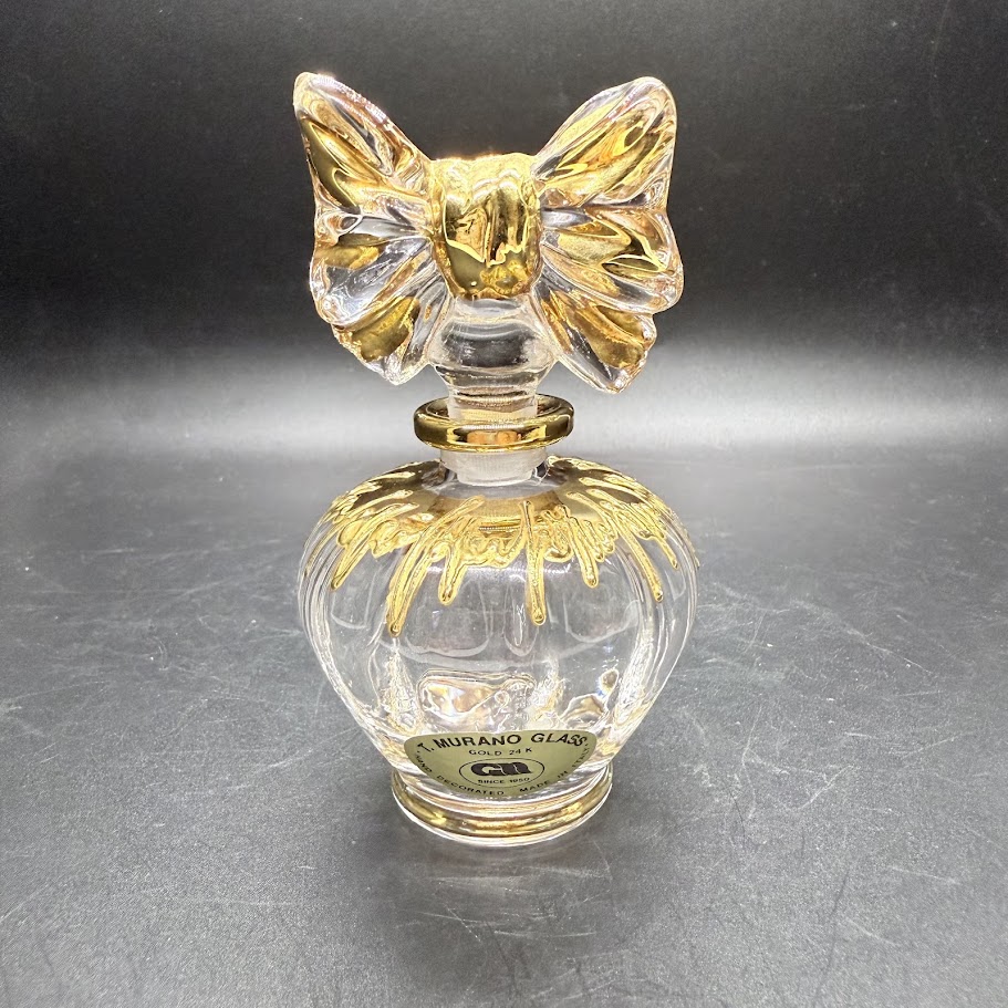 Italian "Murano" Florentine Glass Perfume Bottle Hand Decorated 24K ...
