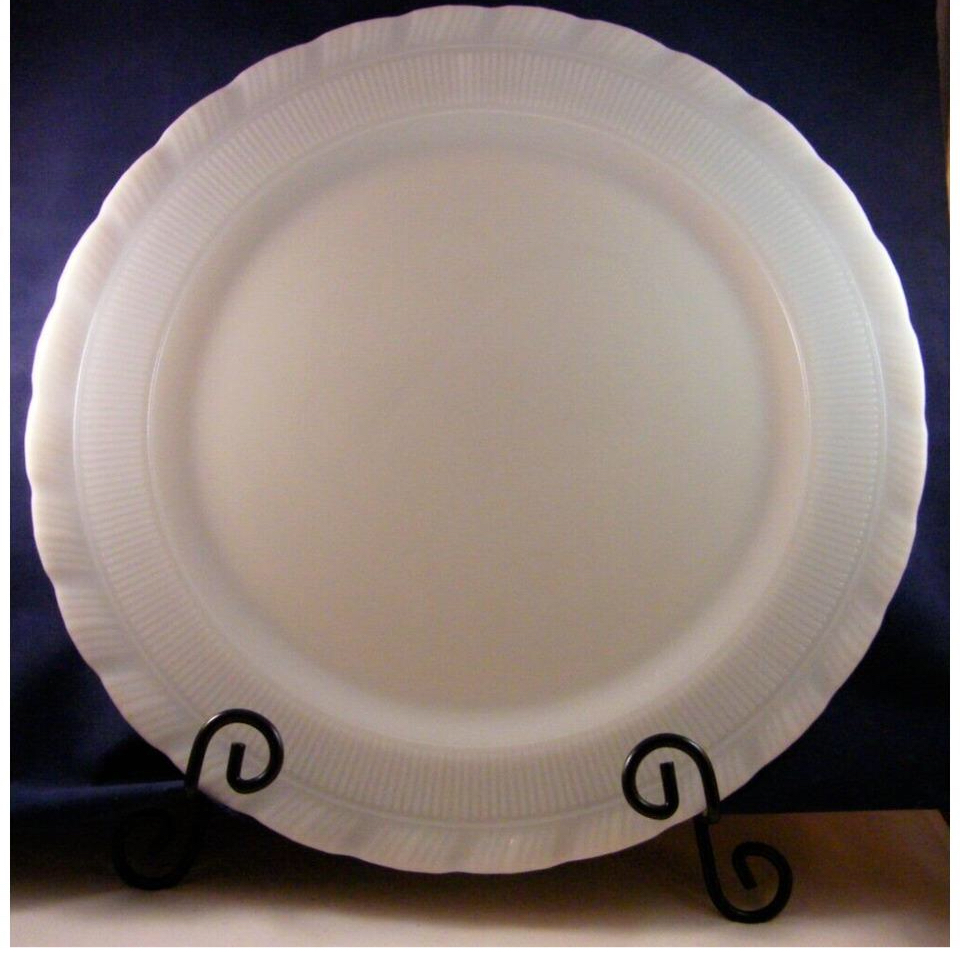 1940's MacBeth Evans Oxford 12" ribbed Depression Glass Plate/Platter ...