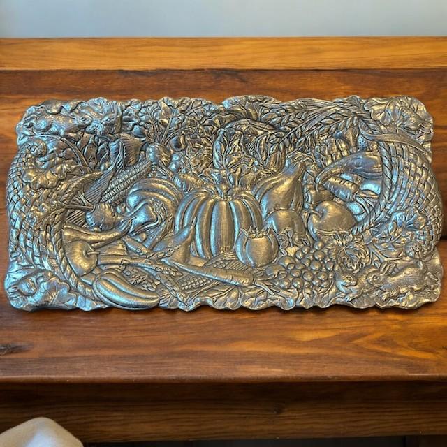 Arthur Court 1993 Autumn Harvest Veggies Rabbit Cornucopia Fall Tray 12 ...