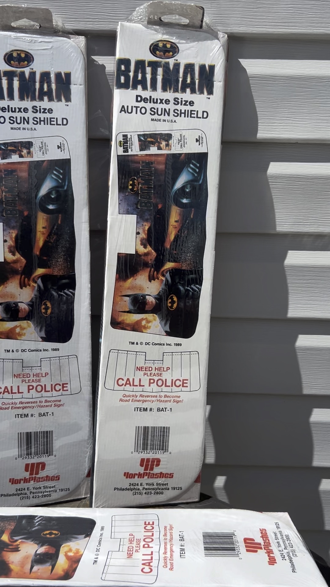 Lot Of 14 Vintage 1989 Batman Deluxe Size Auto Sun Shield
