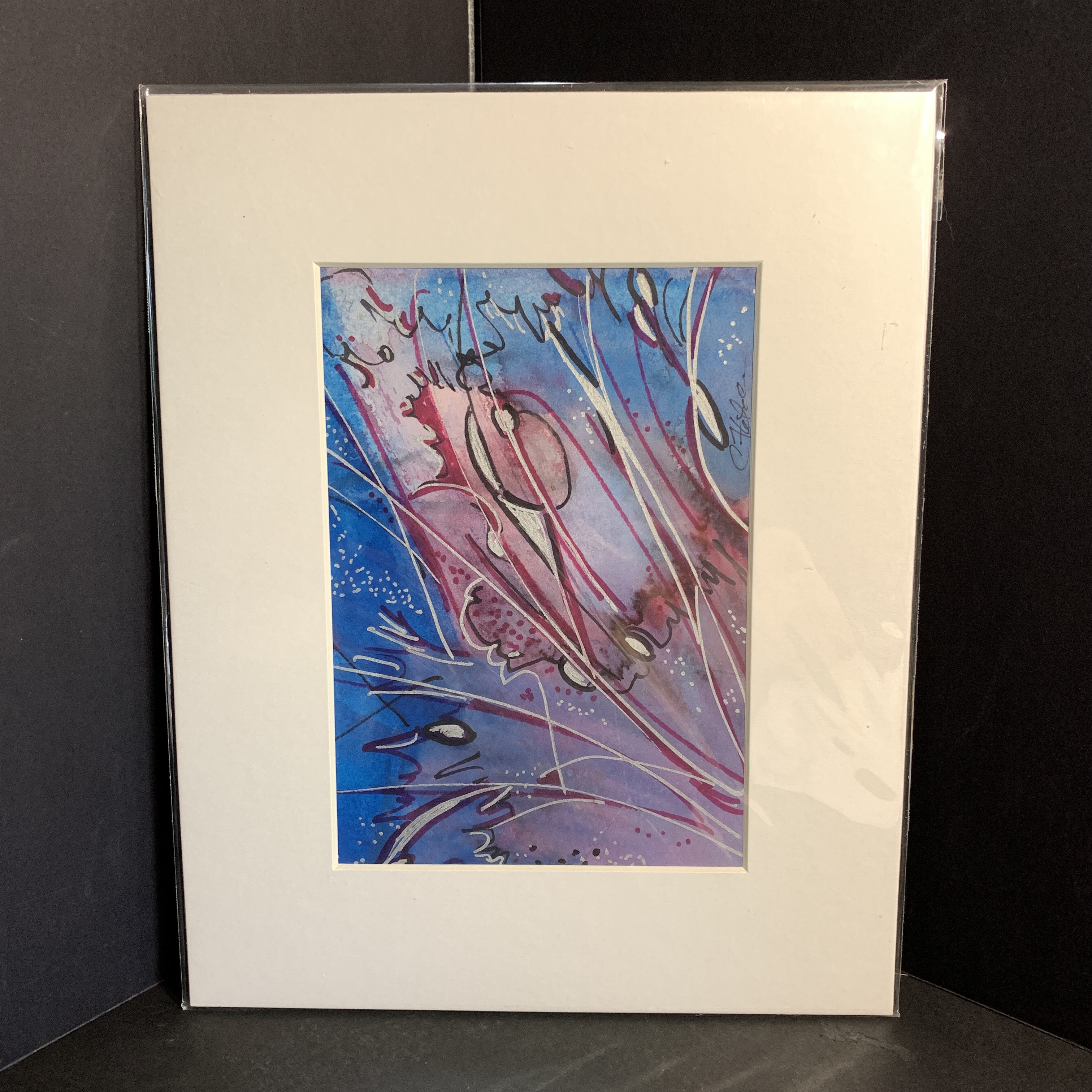 Cynthia Fletcher Original Acrylic & Ink "Tropical Ocean"