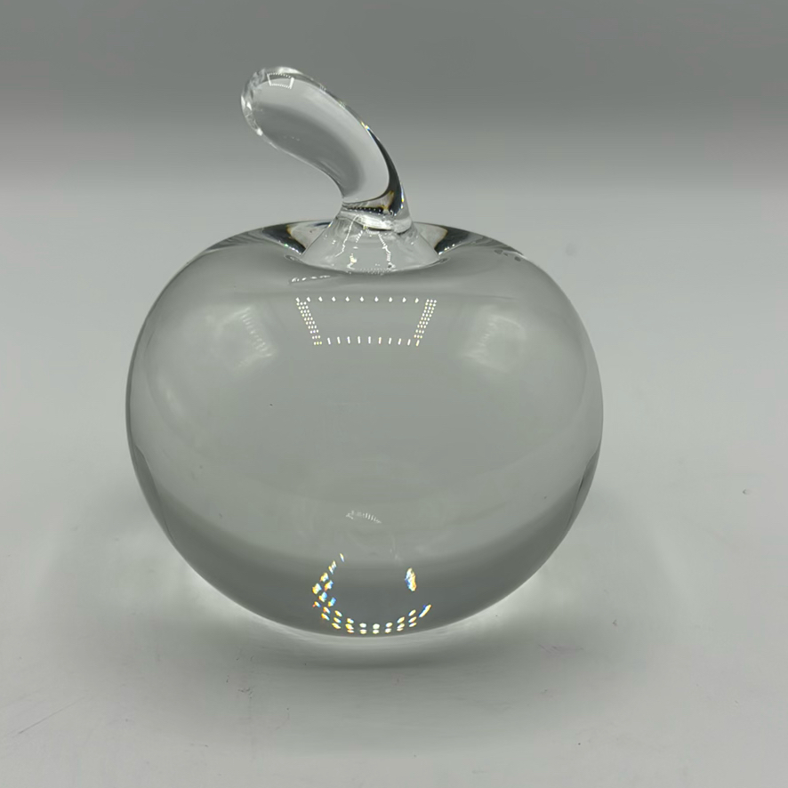 Crystal Apple Paperweight