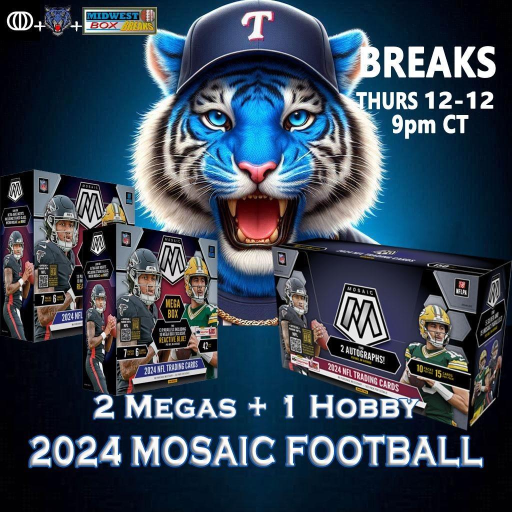 2024 Mosaic Football - 1 Hobby Box + 2 Mega Box LIVE RIP! Pittsburgh ...