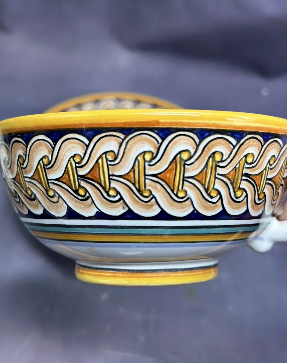 Grazia Deruta Made In Italy for Cottura Signed Tea / Coffee Cup & Saucer