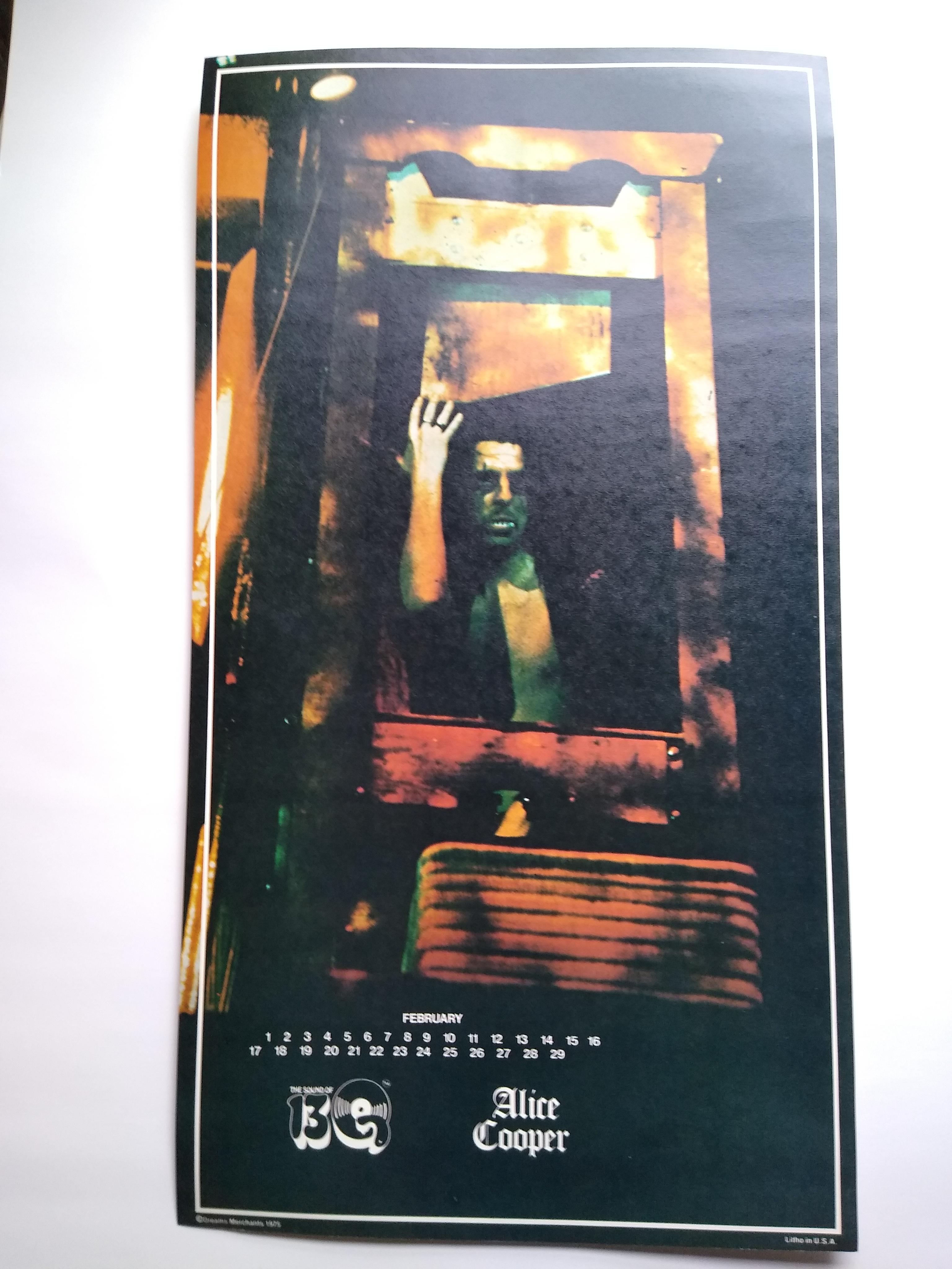 Alice Cooper Guillotine Poster 1975 Horror Halloween Glam Shock Rock ...