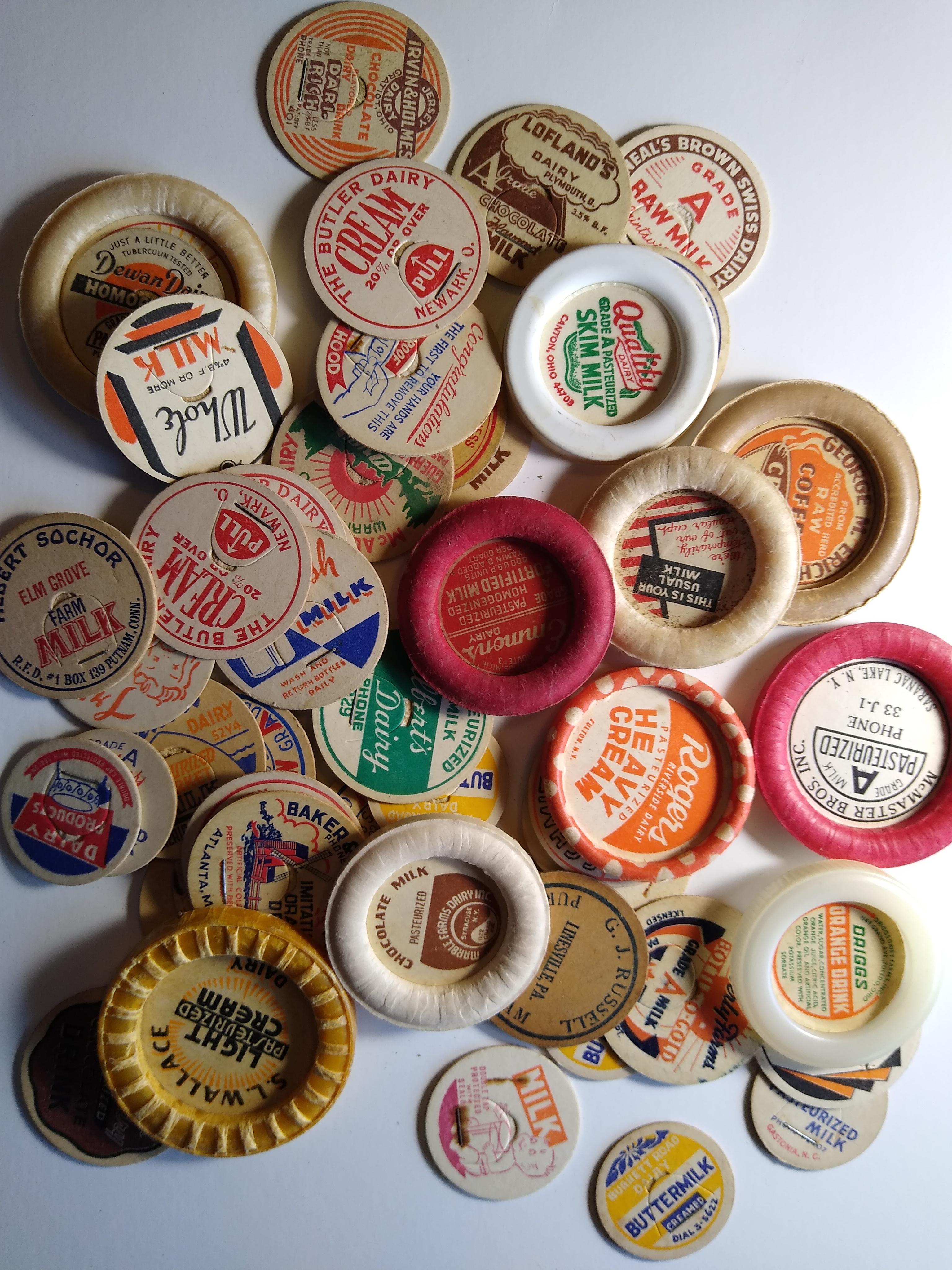Lot Of 50 Vintage Milk And Beverage Bottle Caps UNUSED Old Stock ...