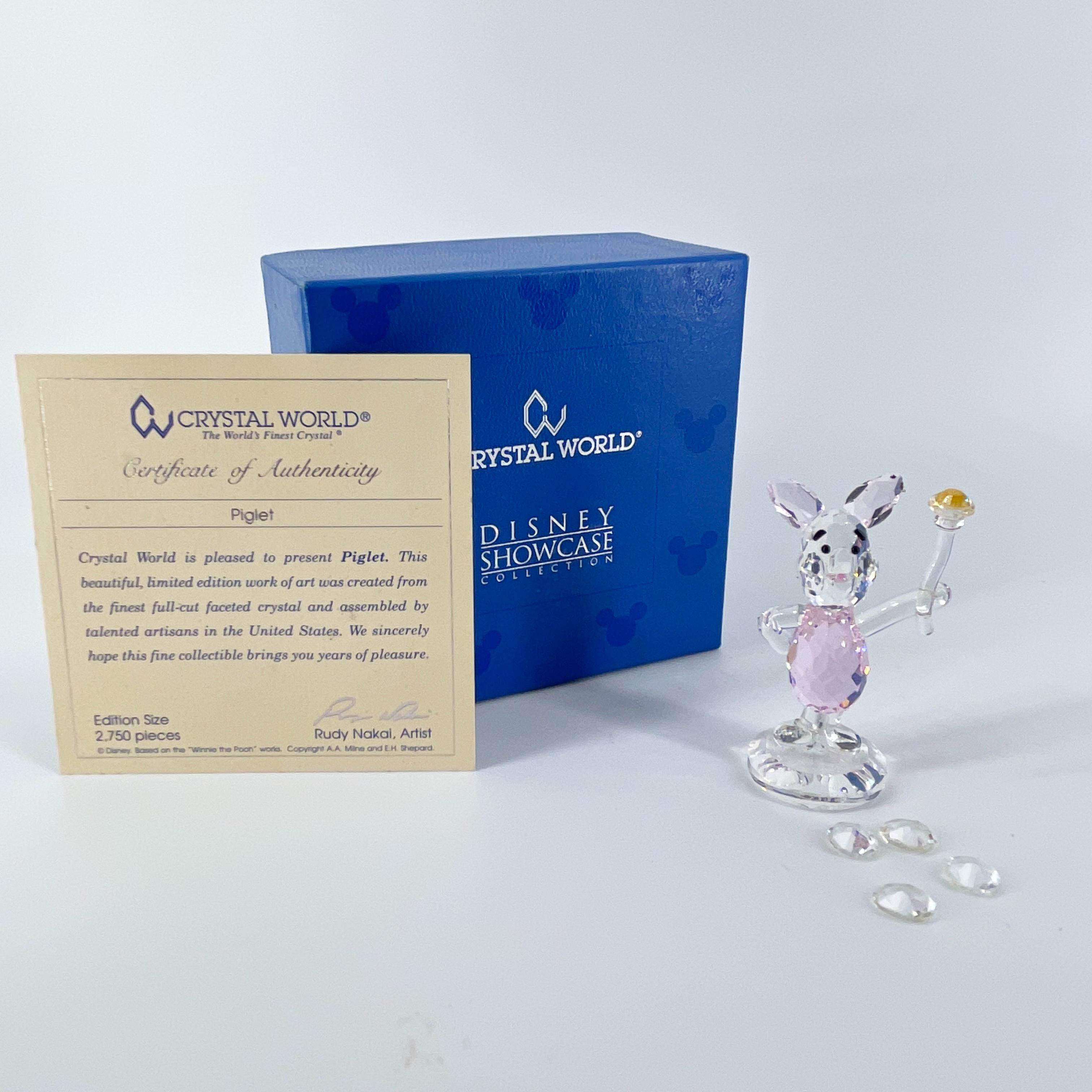 014 Vtg Crystal World Disney Showcase Collection Piglet Figurine IOB ...