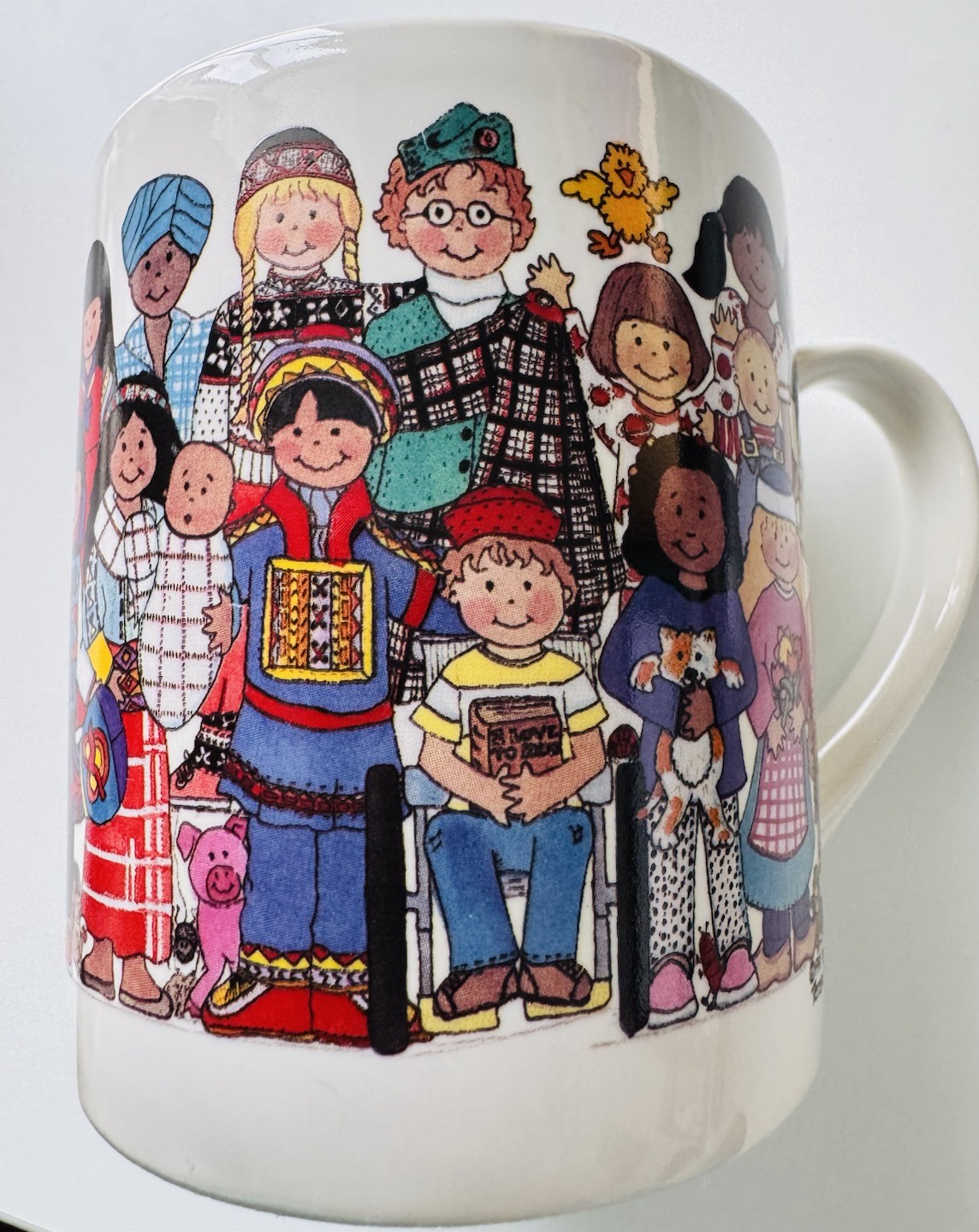 UNICEF Mug With Interesting Handle - Reflecting All Nations Of The World