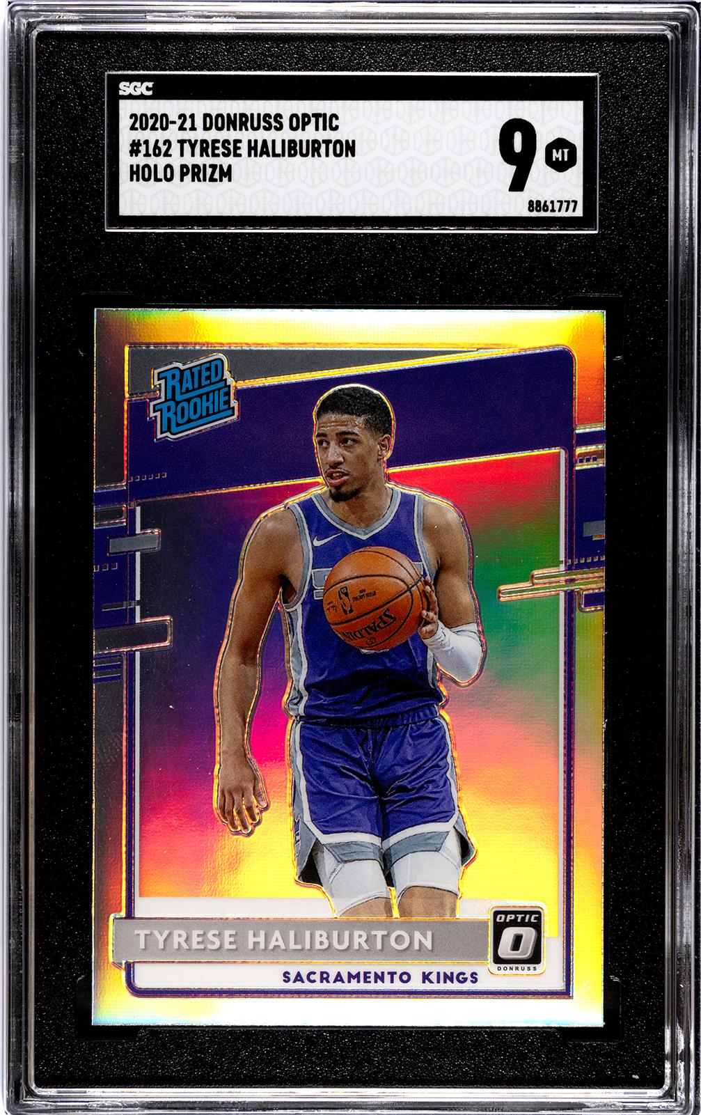 2020 Donruss Optic Tyrese Haliburton Silver HOLO SGC 9