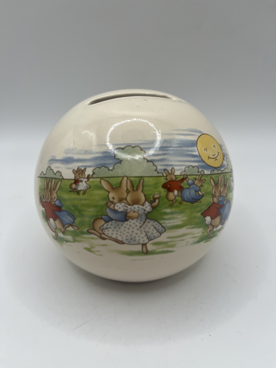 Royal Doulton Exclusive Bunnykins 60th Anniversary Bank Money Ball Bank