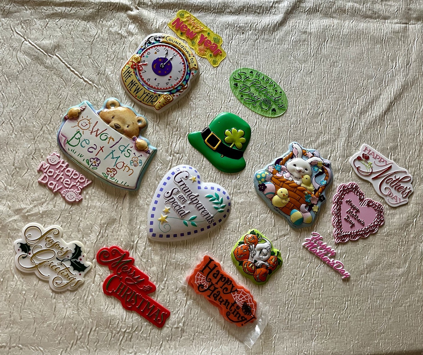 Vtg 1999 Y2K Store Bakery Crafts Cake Toppers Halloween Christmas ...