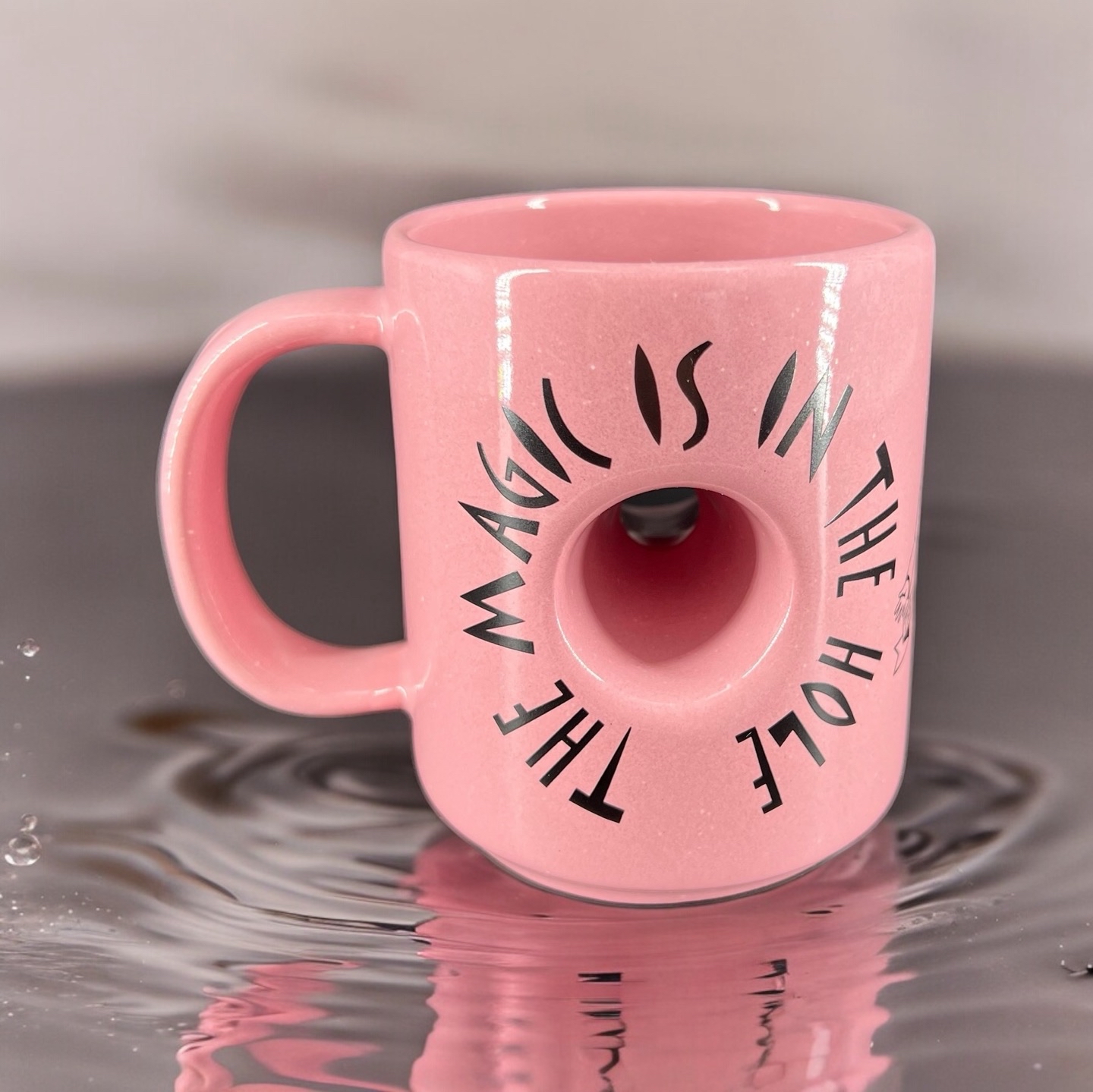 Voodoo Doughnut Donut Coffee Mug Cup “The Magic Is In The Hole” Pink ...