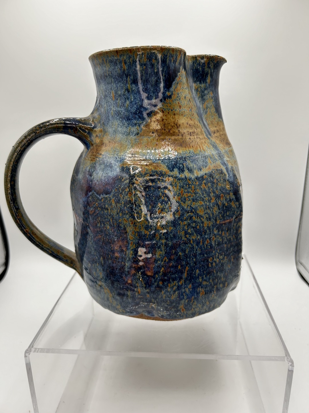 Studio Pottery Blue Pitcher