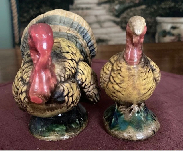 Vintage Mr. & Mrs. Turkey Salt & Pepper Shakers Thanksgiving /Fall