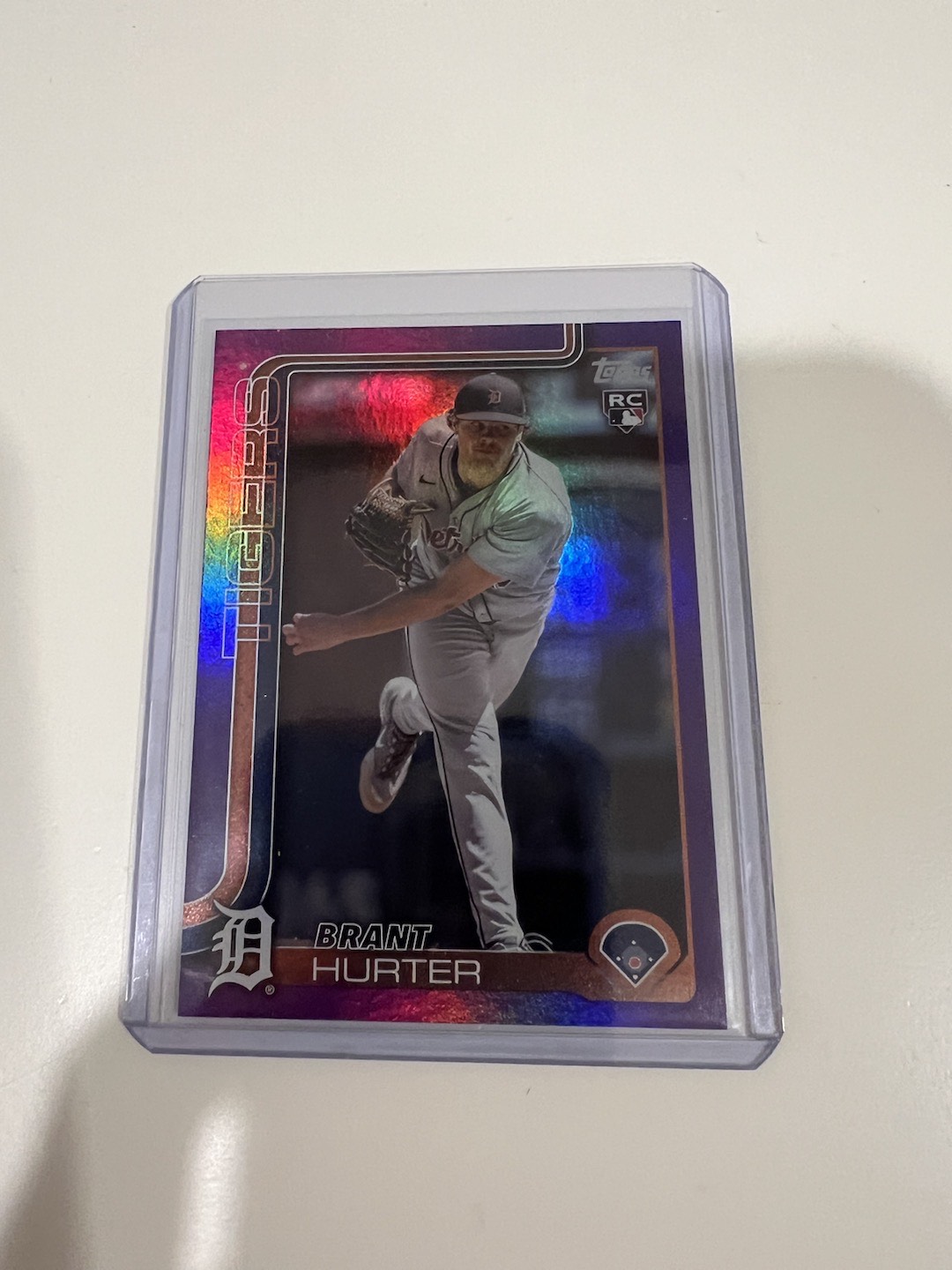 Brant Hurter RC 2025 Topps Purple Rainbow Foil /250 Detroit Tigers