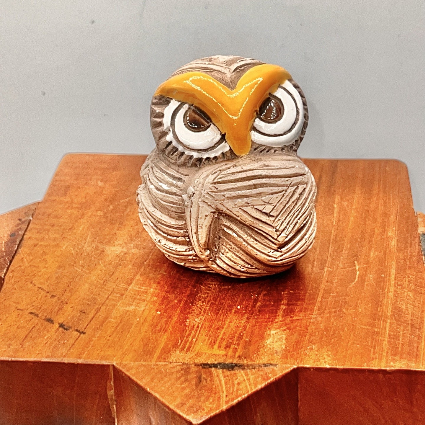 Vintage Artesania Rinconada Studio Pottery Horned Owl Uruguay