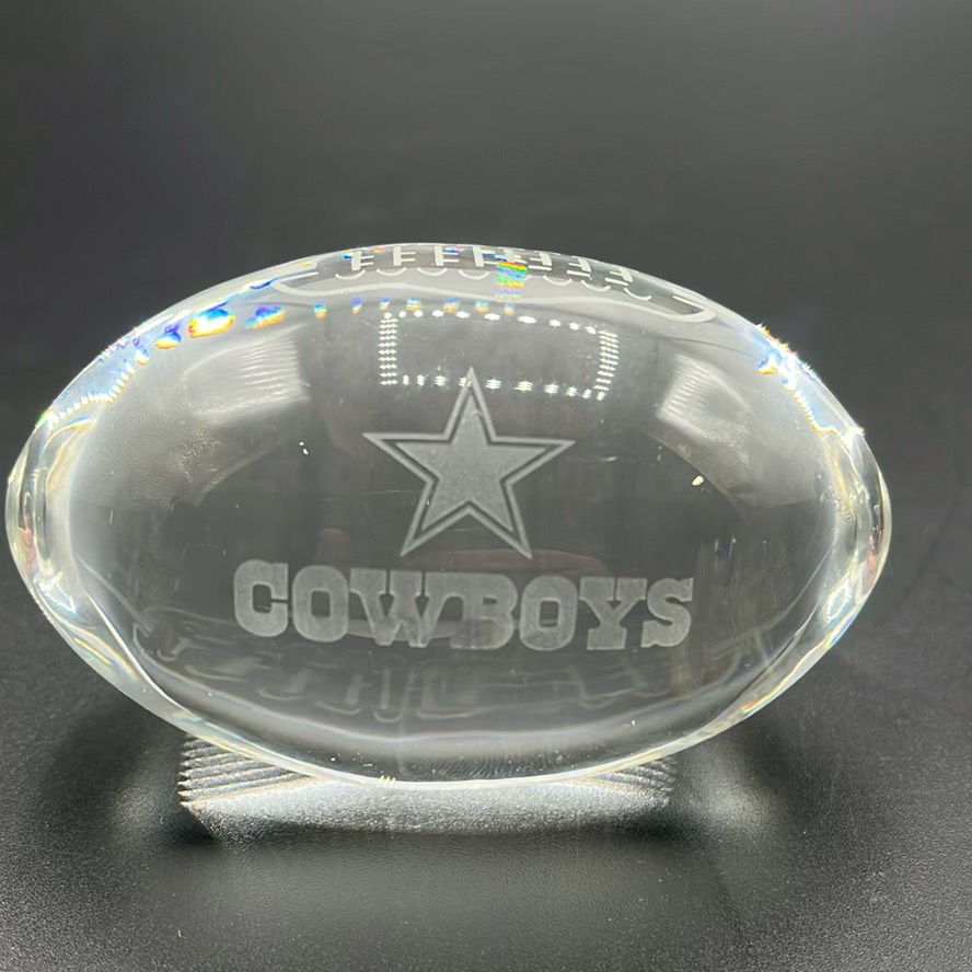 Dallas Cowboys Etched Football Paperweight