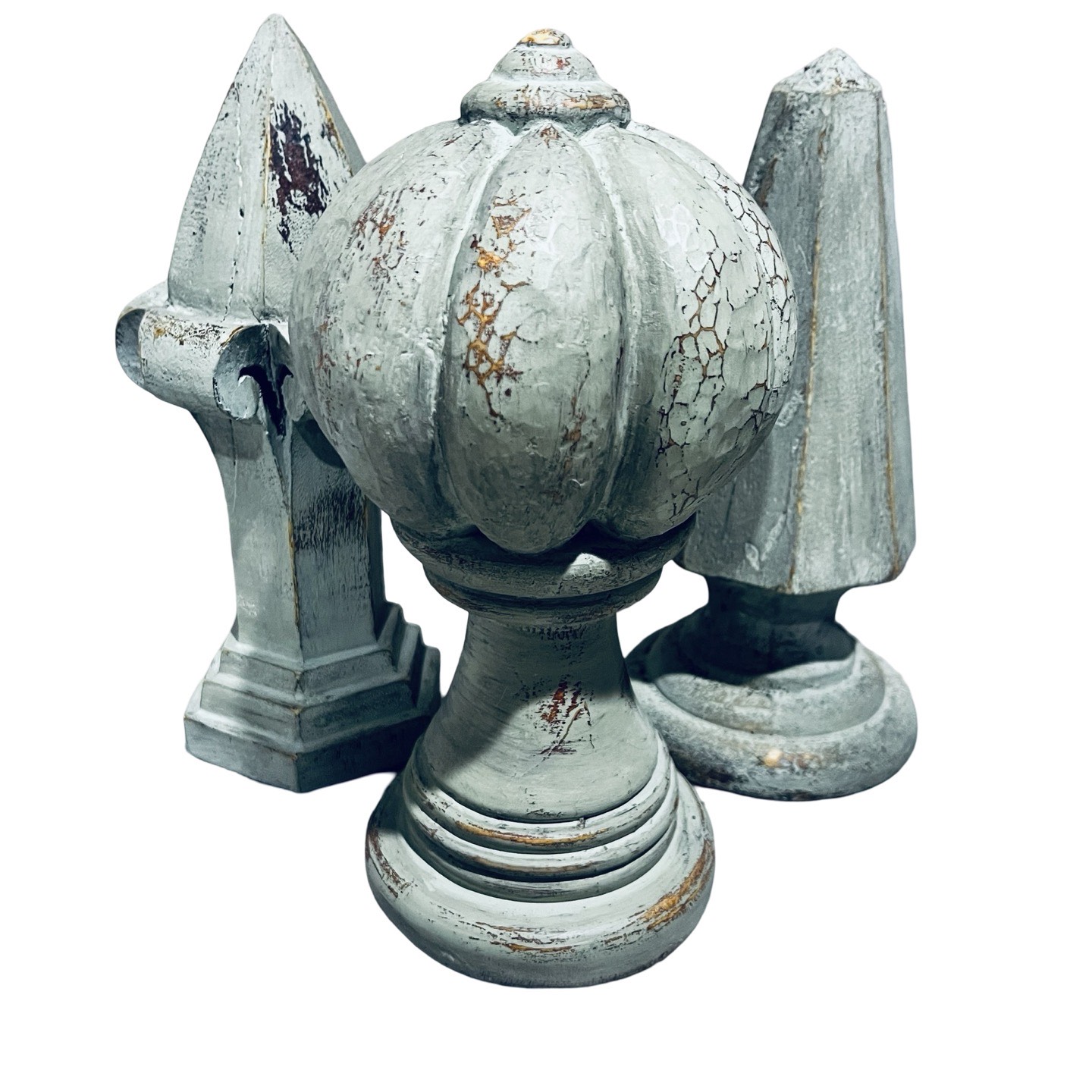 Vintage Upcycled Wood Finials Set Distressed Farmhouse Boho Cottage ...