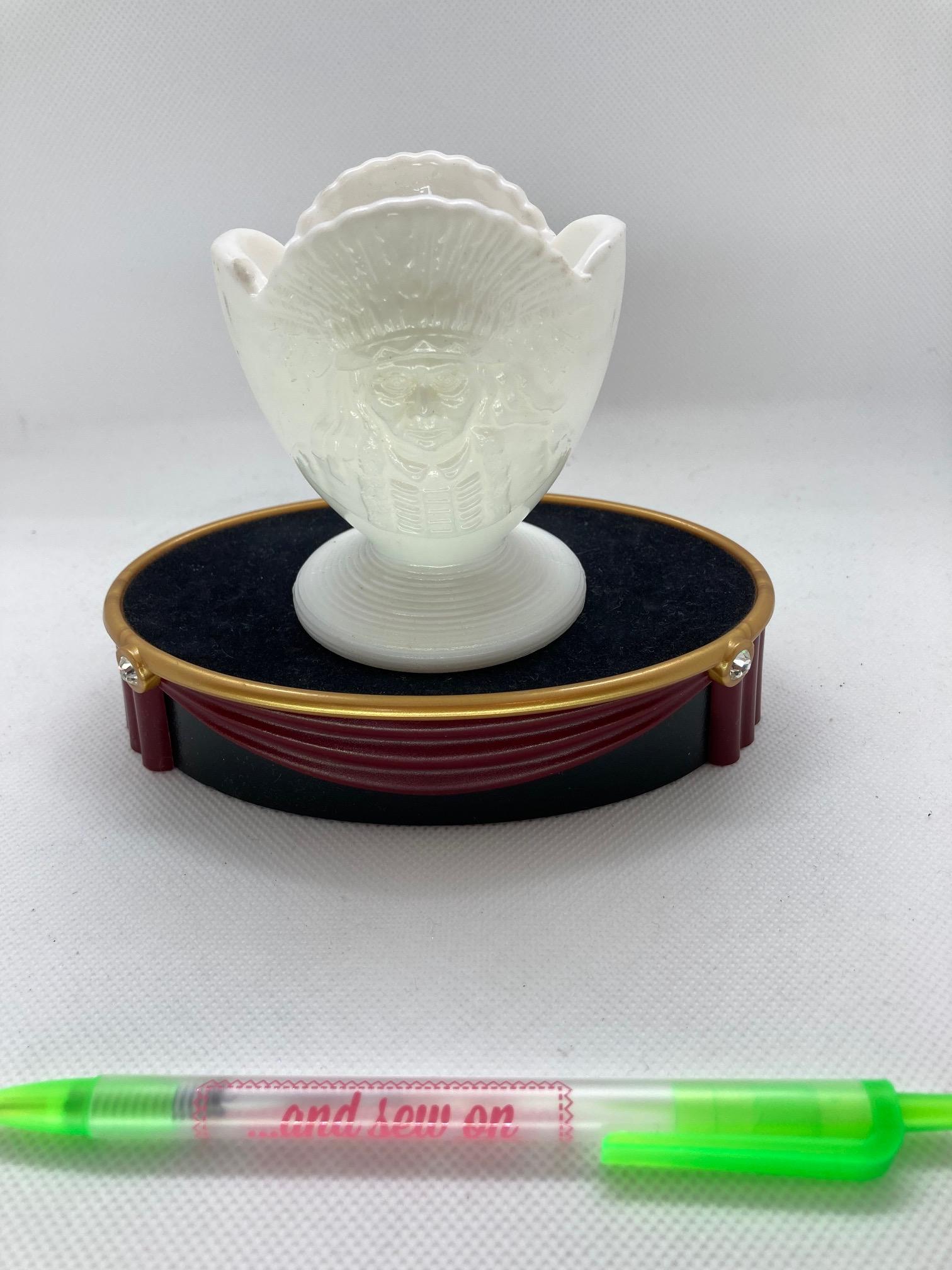 Vintage Milk Glass Indian Chief Toothpick Holder John Kemple