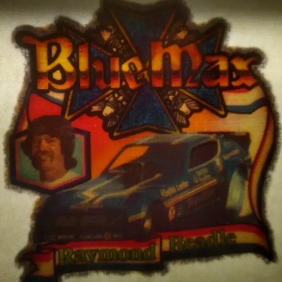 Blue Max Raymond Beadle Screamin Glitter Iron-On Transfer Decal Donruss ...