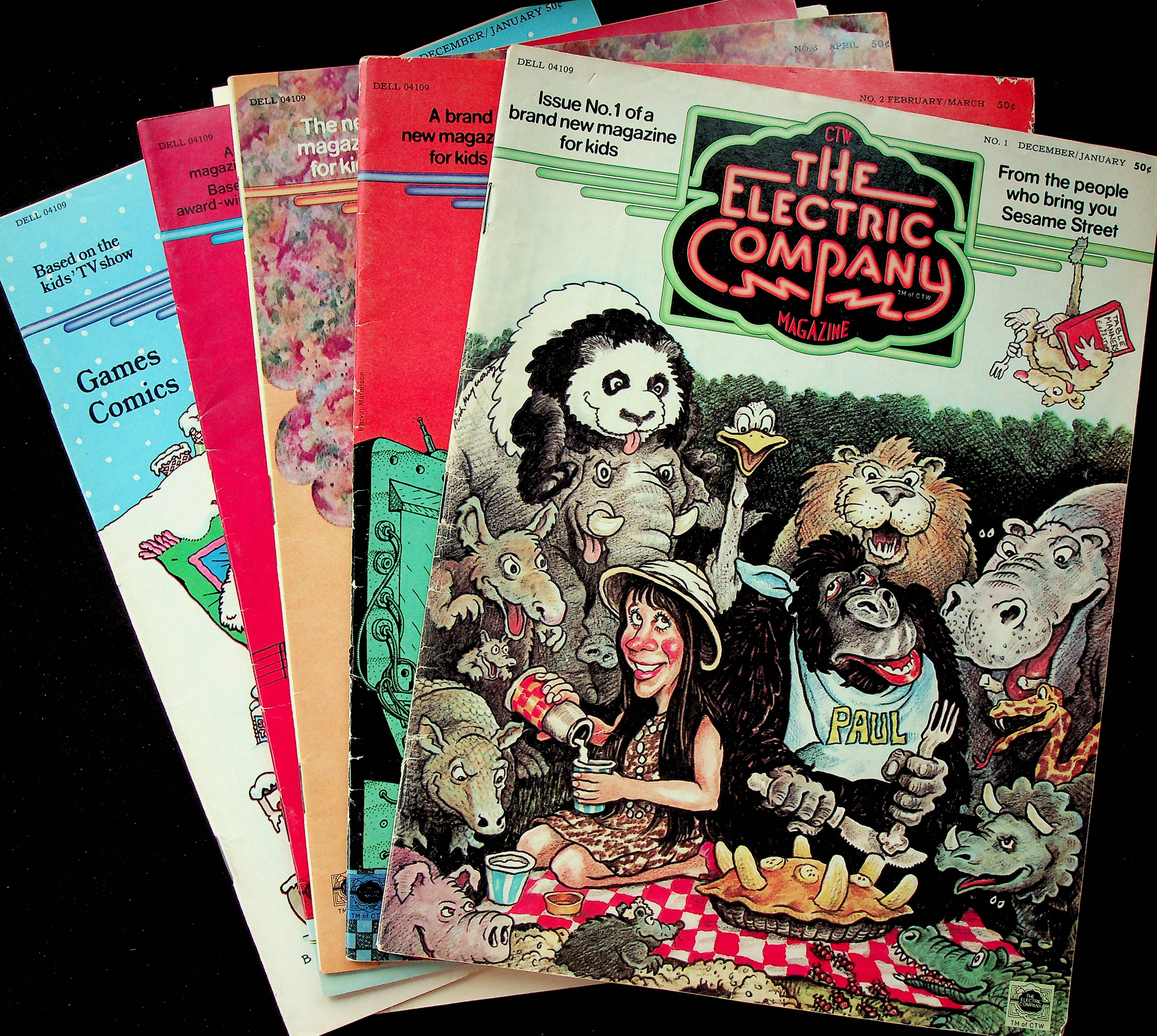 Electric Company Magazines #1-5, Dec 1973-Jan 1975 - 5 issues