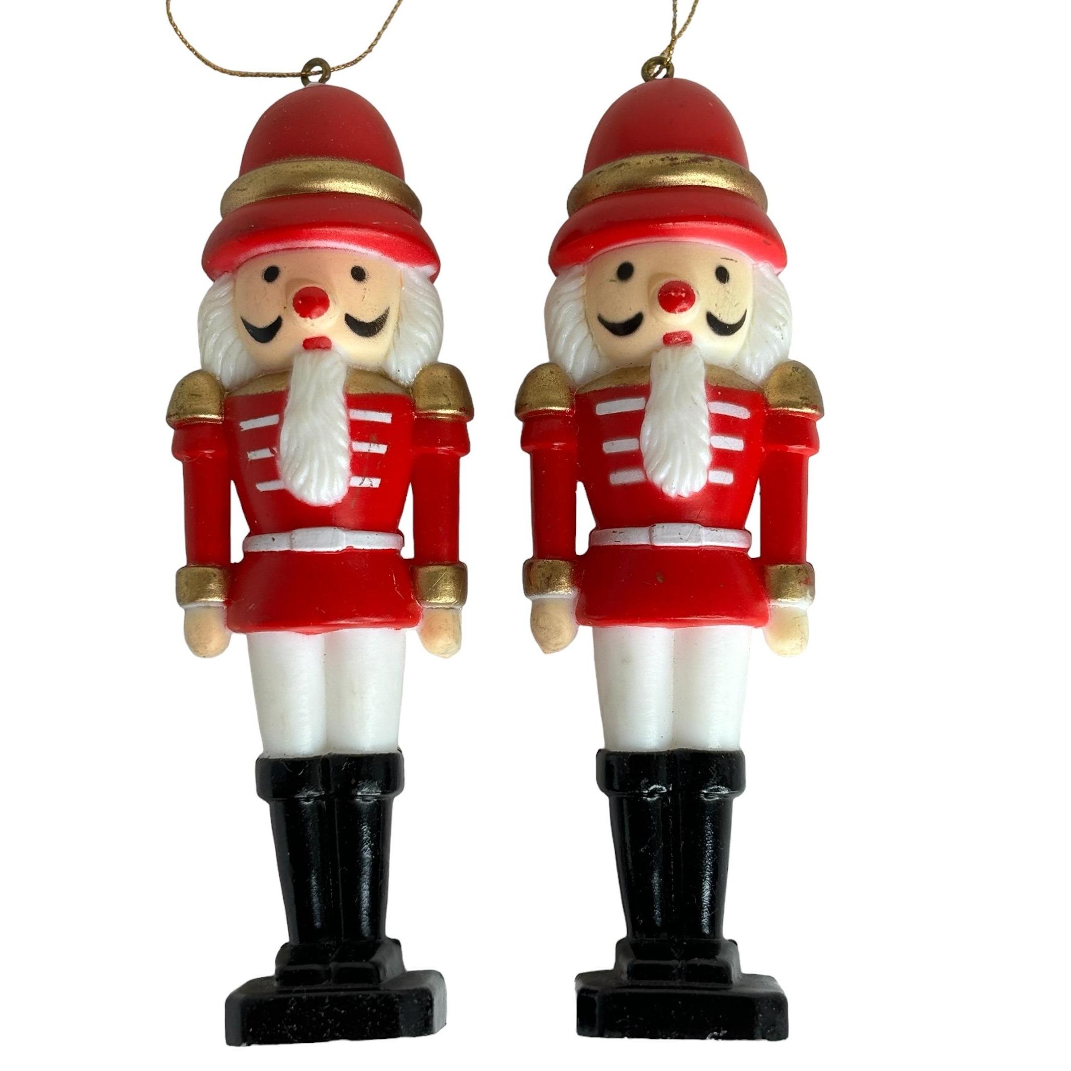Vintage A.C.M.C. Hard Plastic Nutcracker Ornaments Set of 2 Made in ...