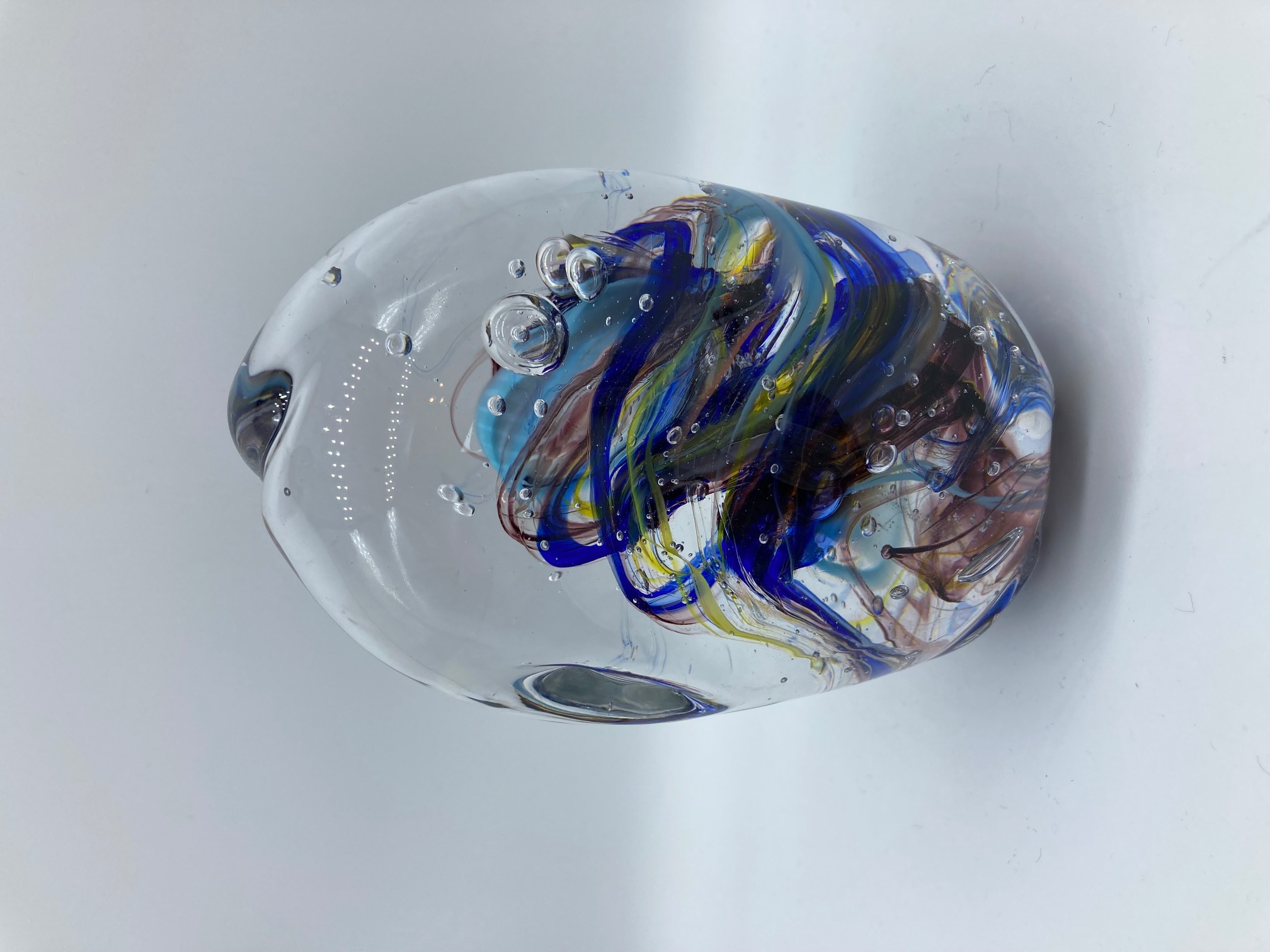 Large Squished Glass Paperweight