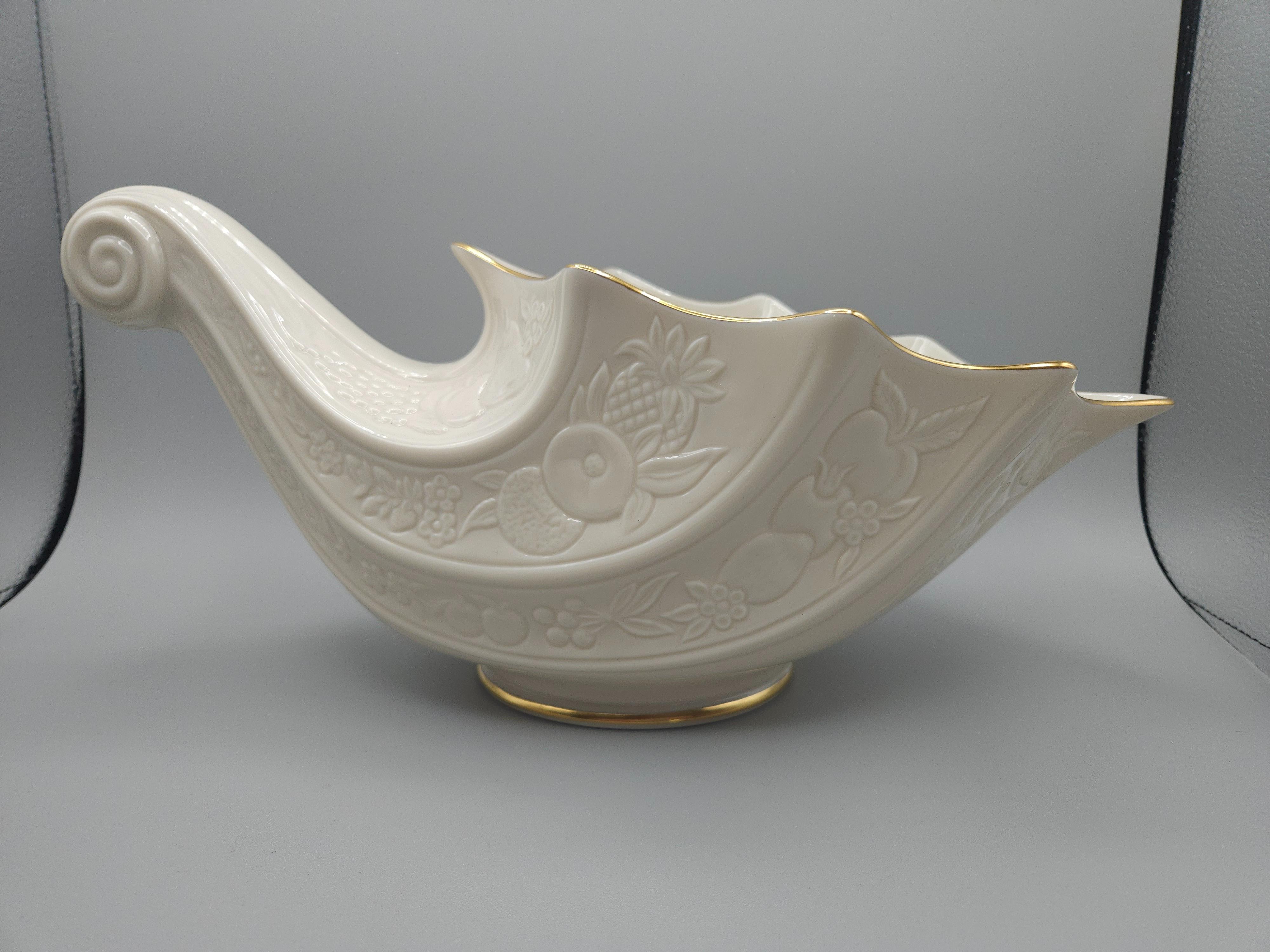 Vintage Lenox Fruits of Life Cornucopia 1989 Fine Ivory China Made in USA