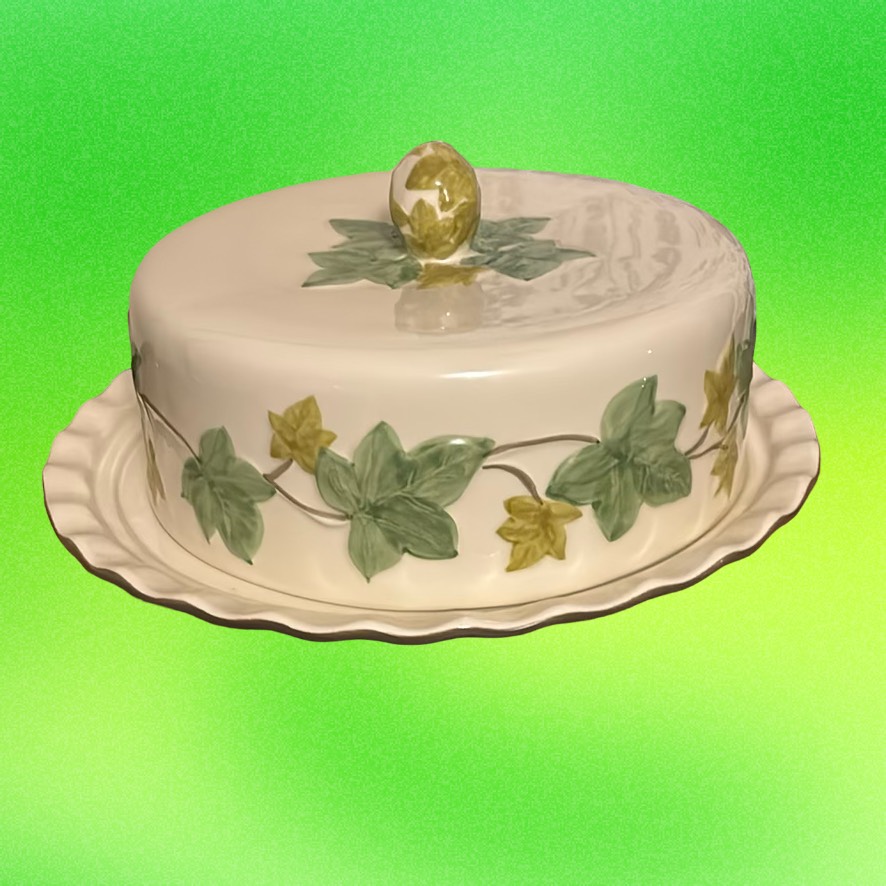 Ivy II Large Covered Cake Plate by Franciscan