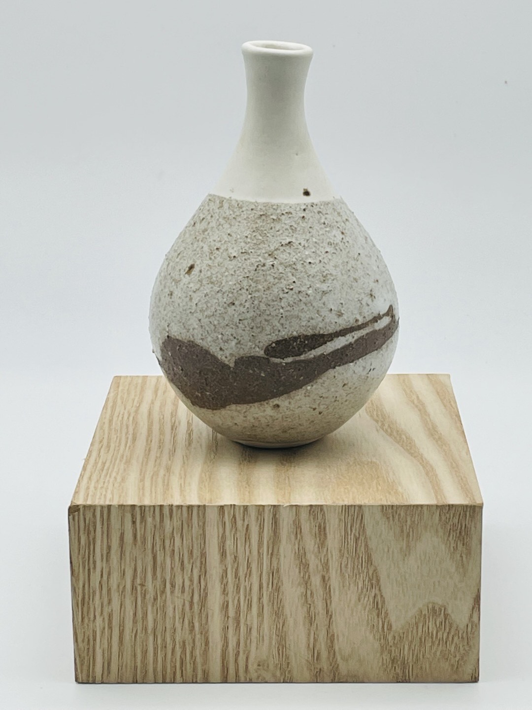 VTG Andersen Design Studio Pottery Bud Vase Textured Neutral Scarce