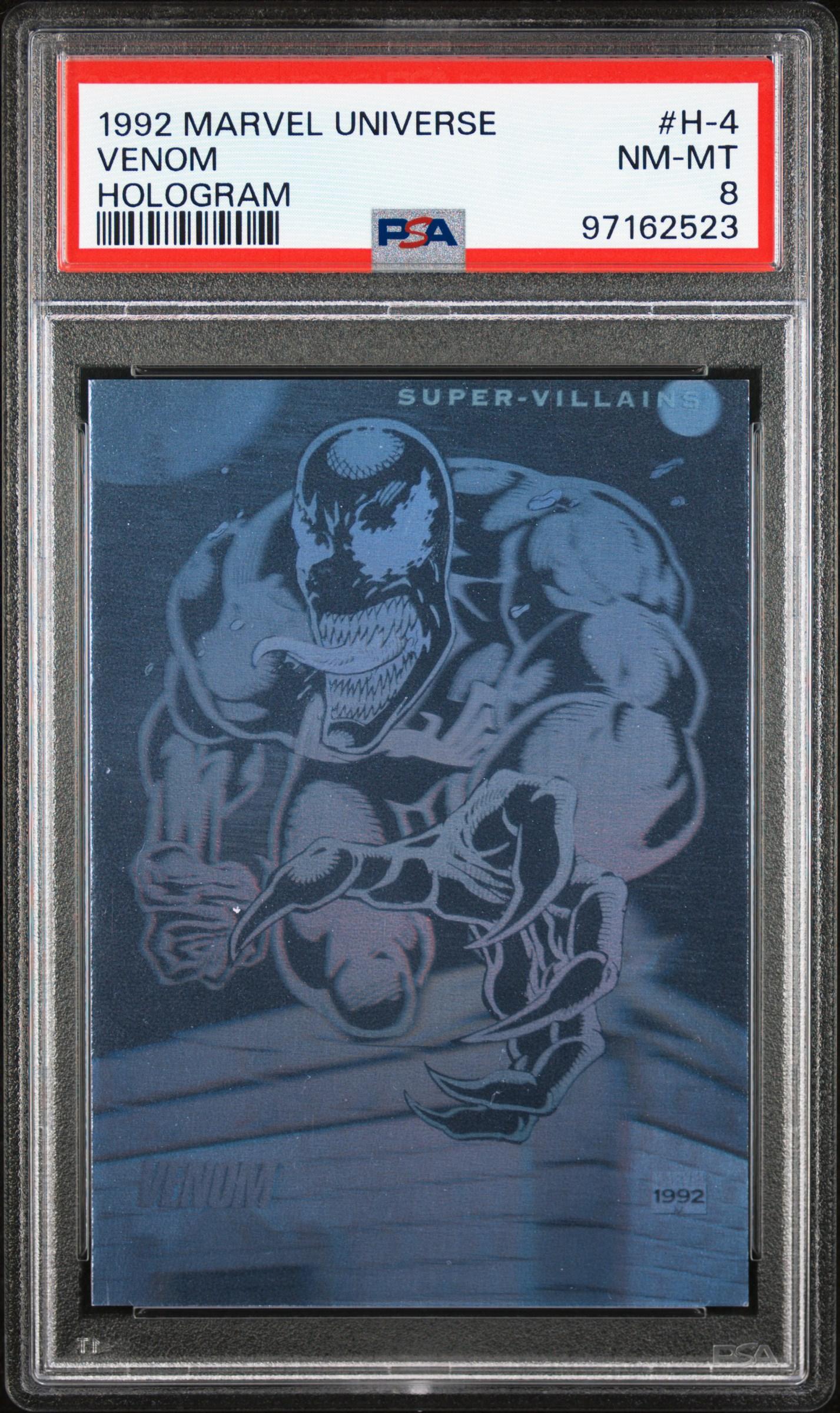1992 Marvel Universe Venom Hologram #H4 PSA 8
