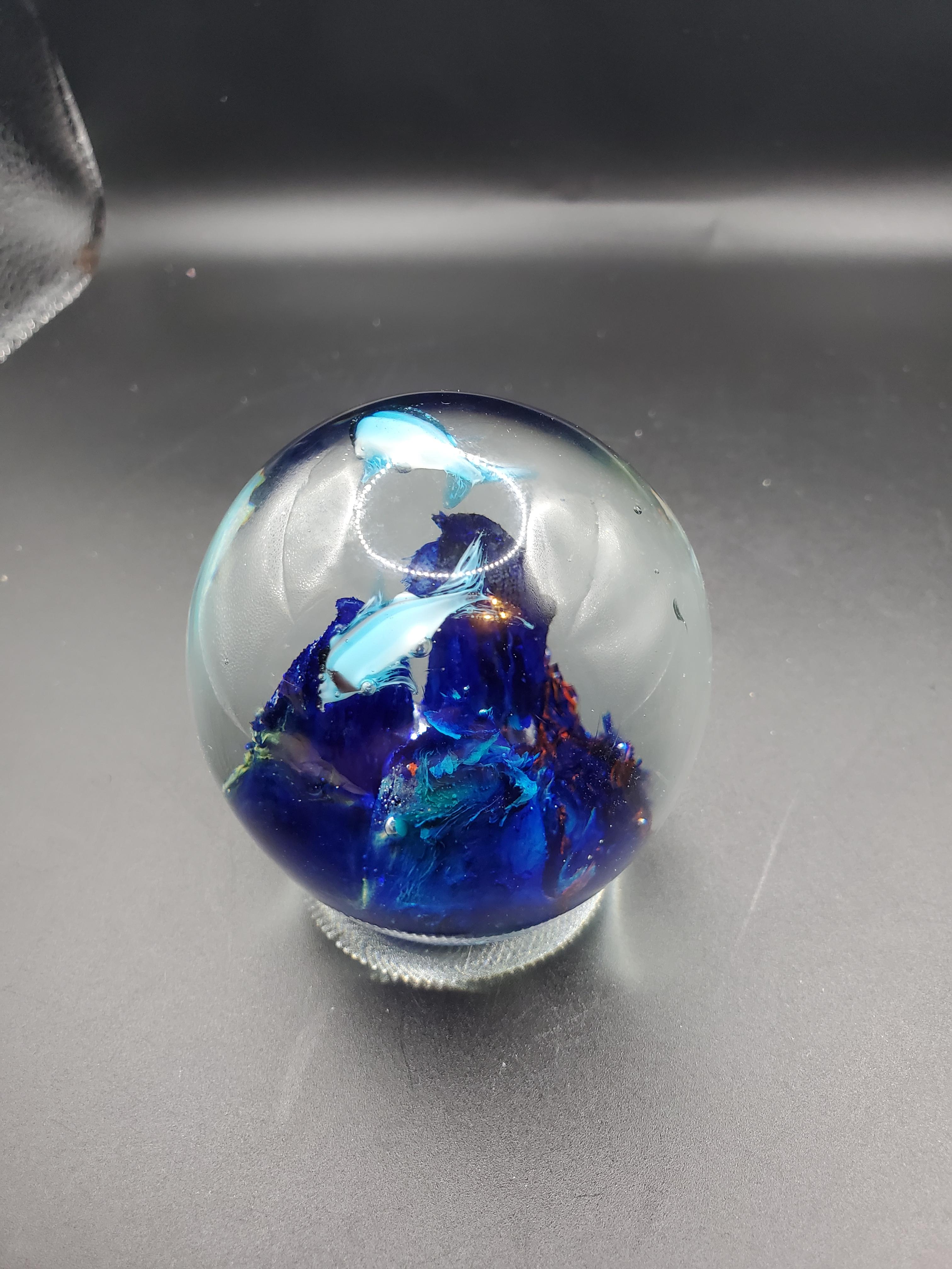 Hand Blown Under the Sea Paperweight