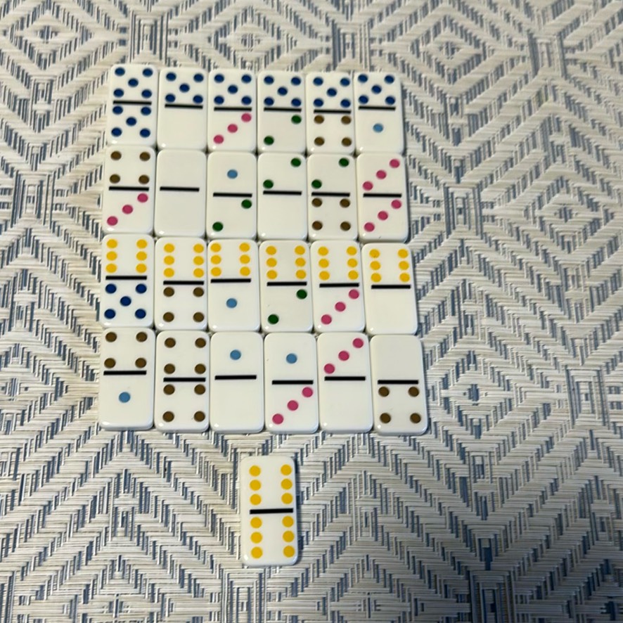 52. Miniatures Dominoes 25 Pieces Some Missing