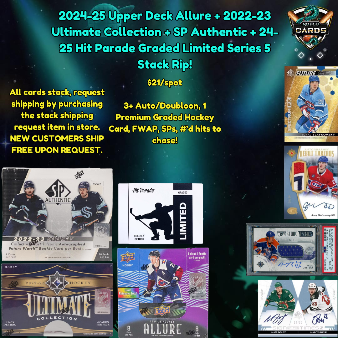 2024-25 Upper Deck Allure + 2022-23 Ultimate Collection + SP Authentic + 24-25 Hit Parade Graded ...