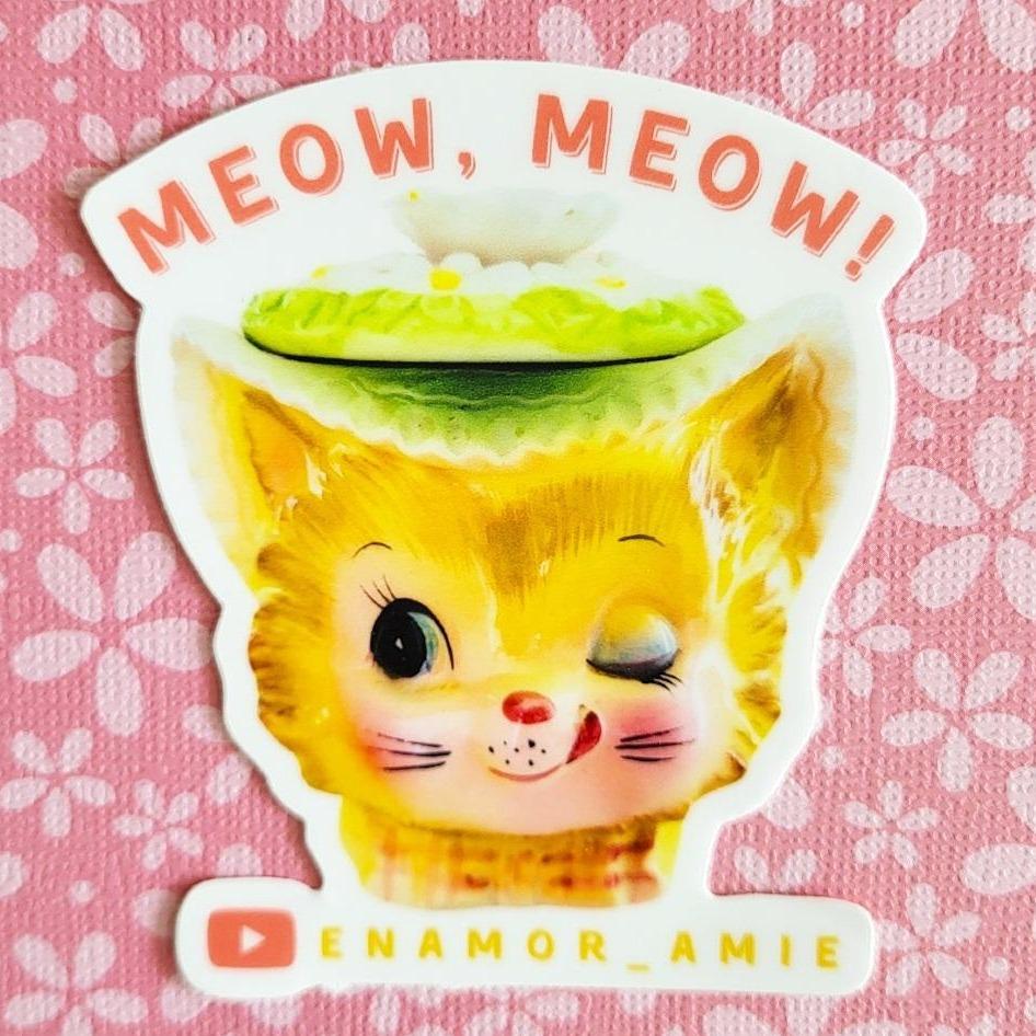 enamor_amie Merch "Winkin' Kitty Meow Meow" Sticker