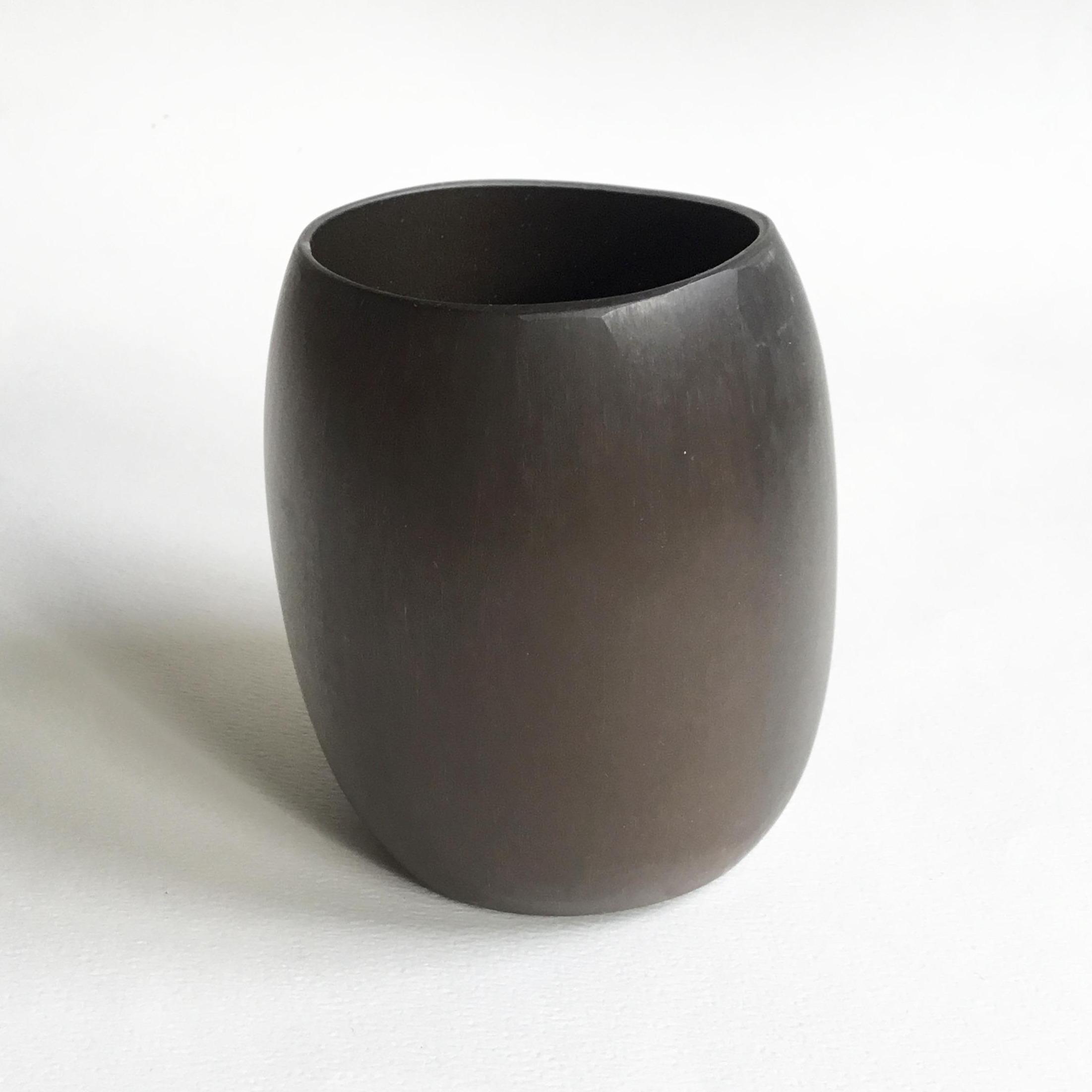 Vintage Cara Croninger Carved Resin Lucite Wide Chunky Taupe Runway Bangle