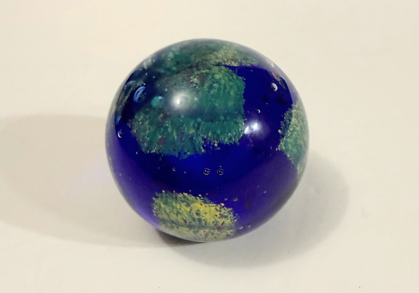 Vintage Globe World Earth Paperweight Starry Night