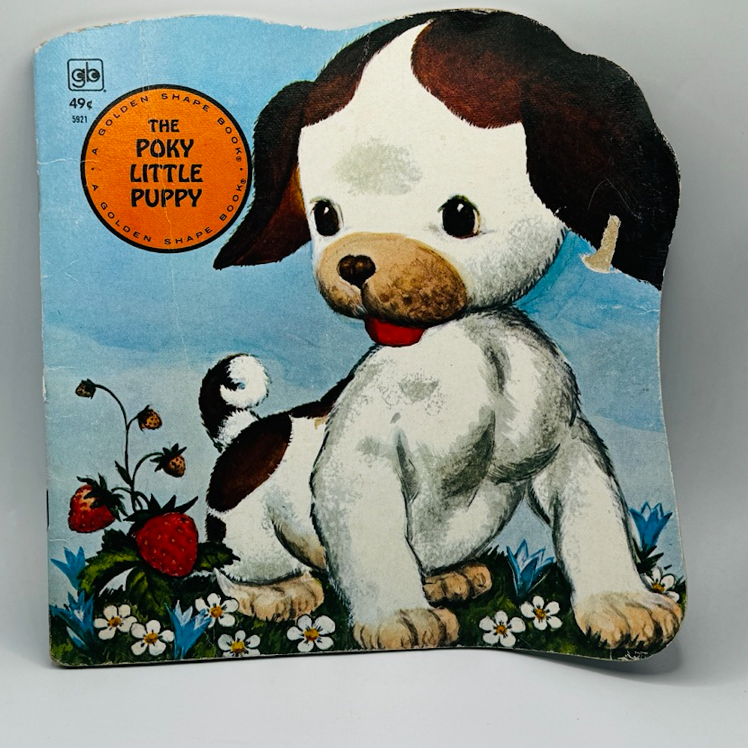 🍓Vintage The Poky Little Puppy Book Strawberries On Cover
