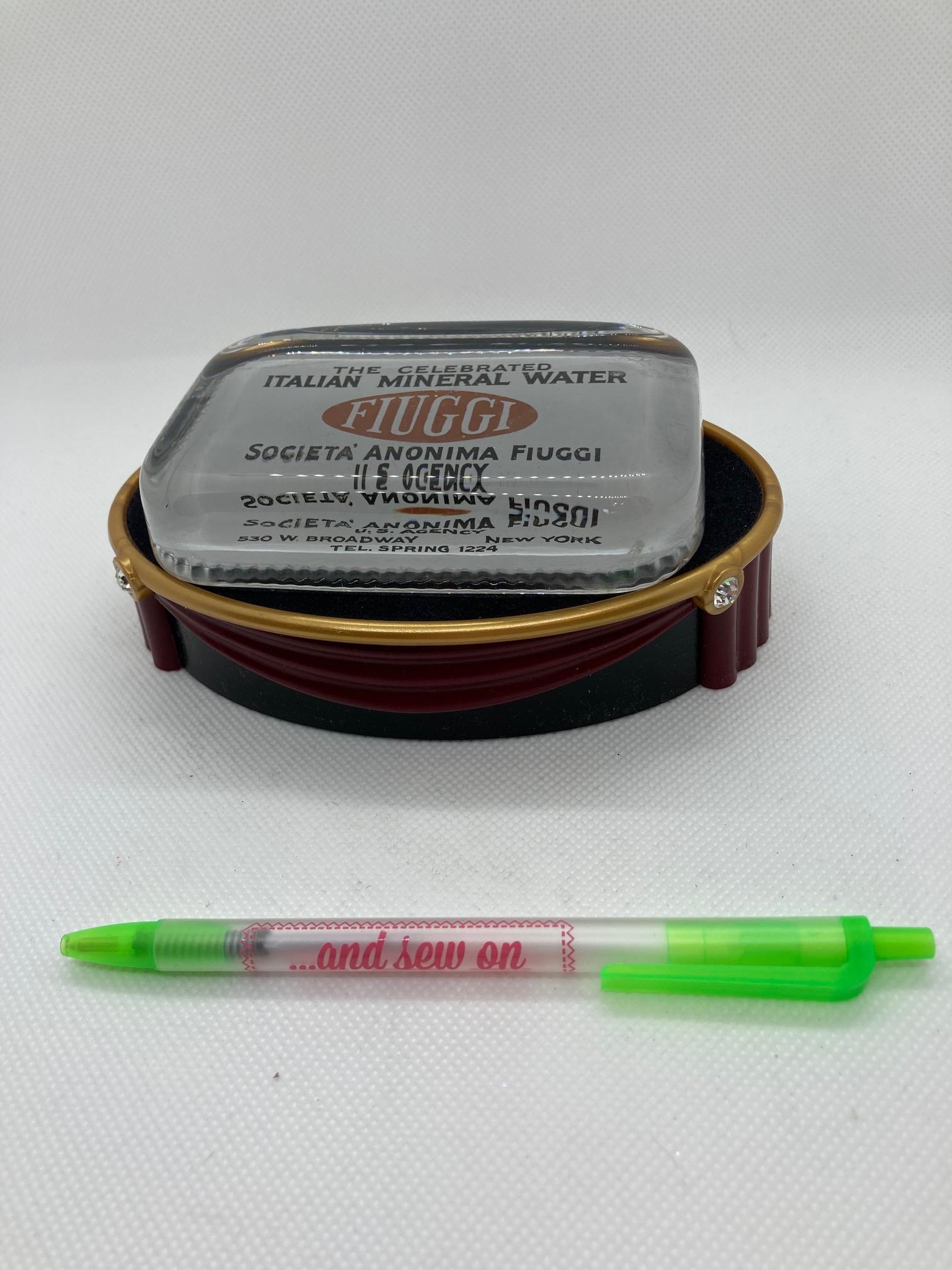 Fiuggi Italian mineral water paperweight
