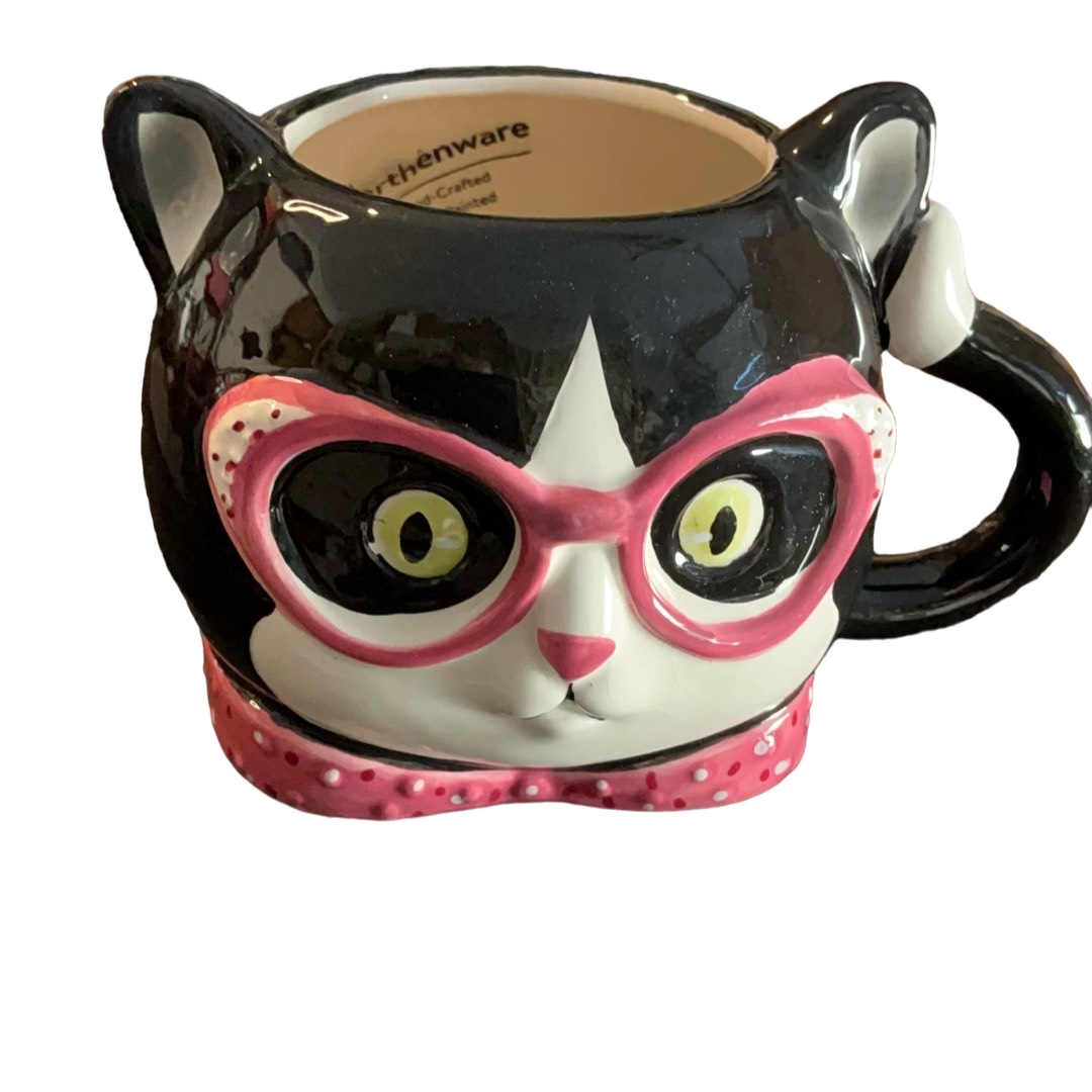 Kitschy Black Cat Mug