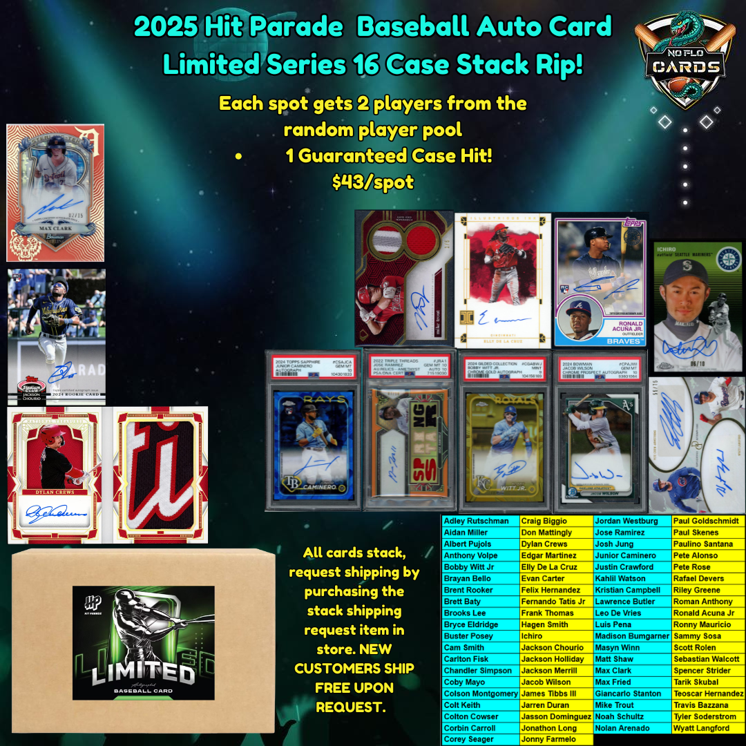 2025 Hit Parade Baseball Auto Card Limited Series 16 Case Stack Rip ...