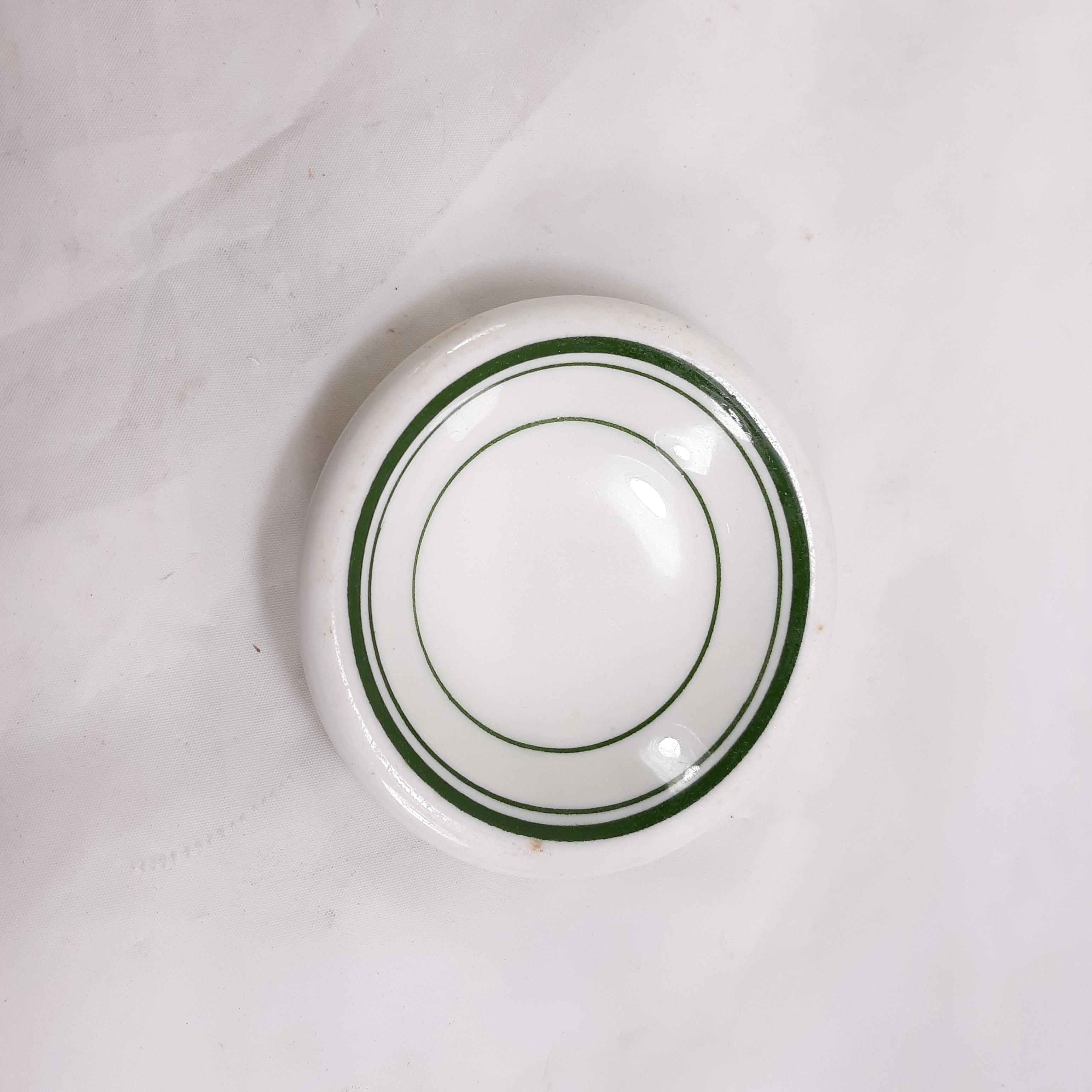 Miniature Saucer Butter Pat Plate Vintage Ceramic Restaurant Ware